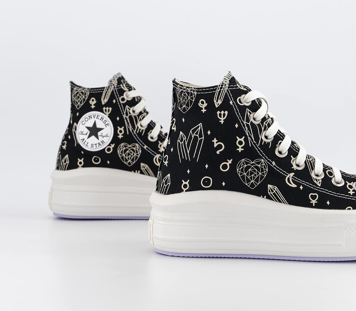Converse All Star Move Trainers Black Natural Ivory Moonstone Violet ...