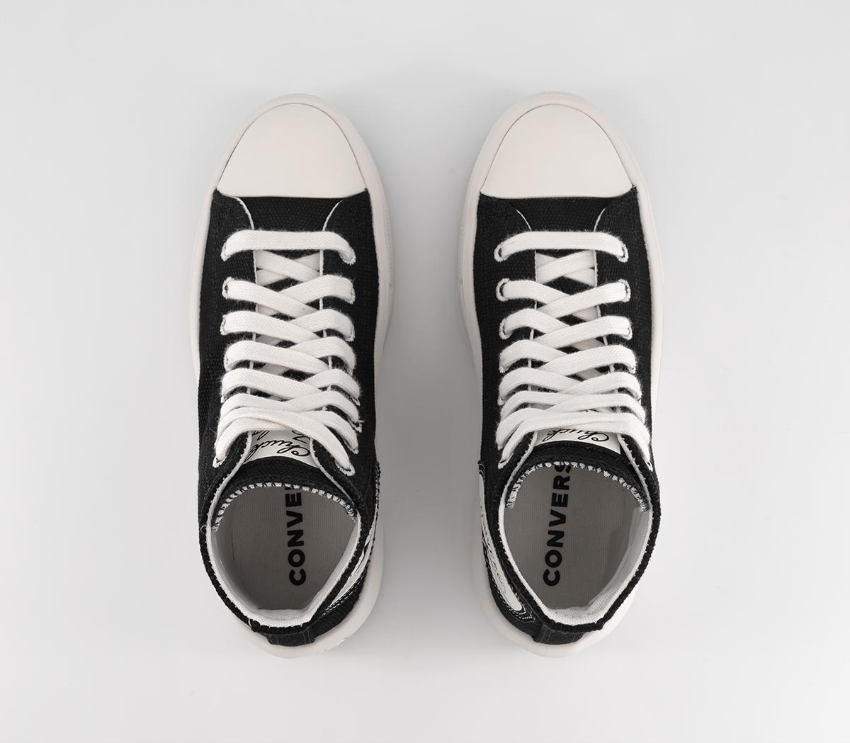 Converse All Star Move Platform Trainers Black Natural Ivory Egret ...