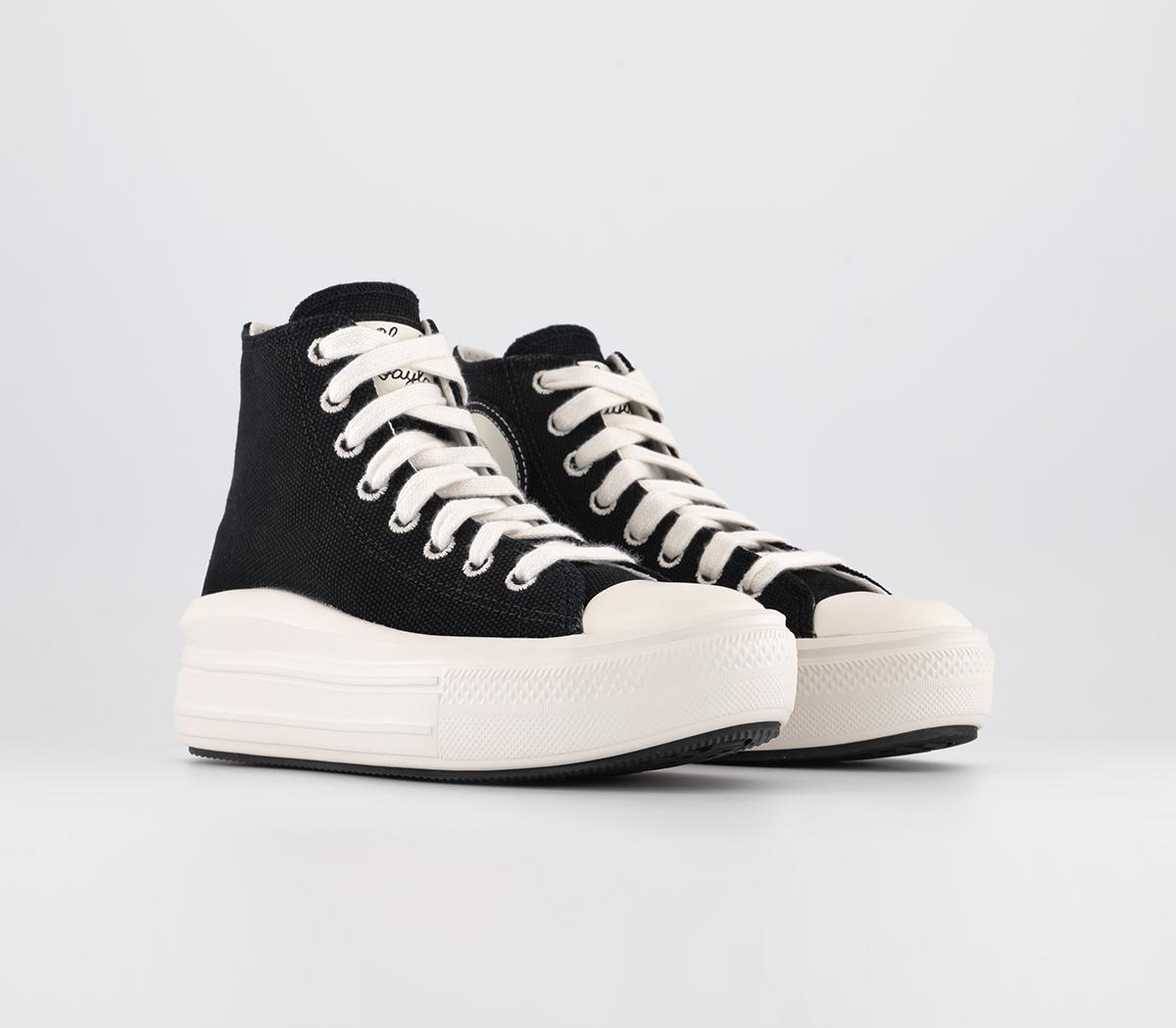 Converse All Star Move Platform Trainers Black Natural Ivory Egret ...