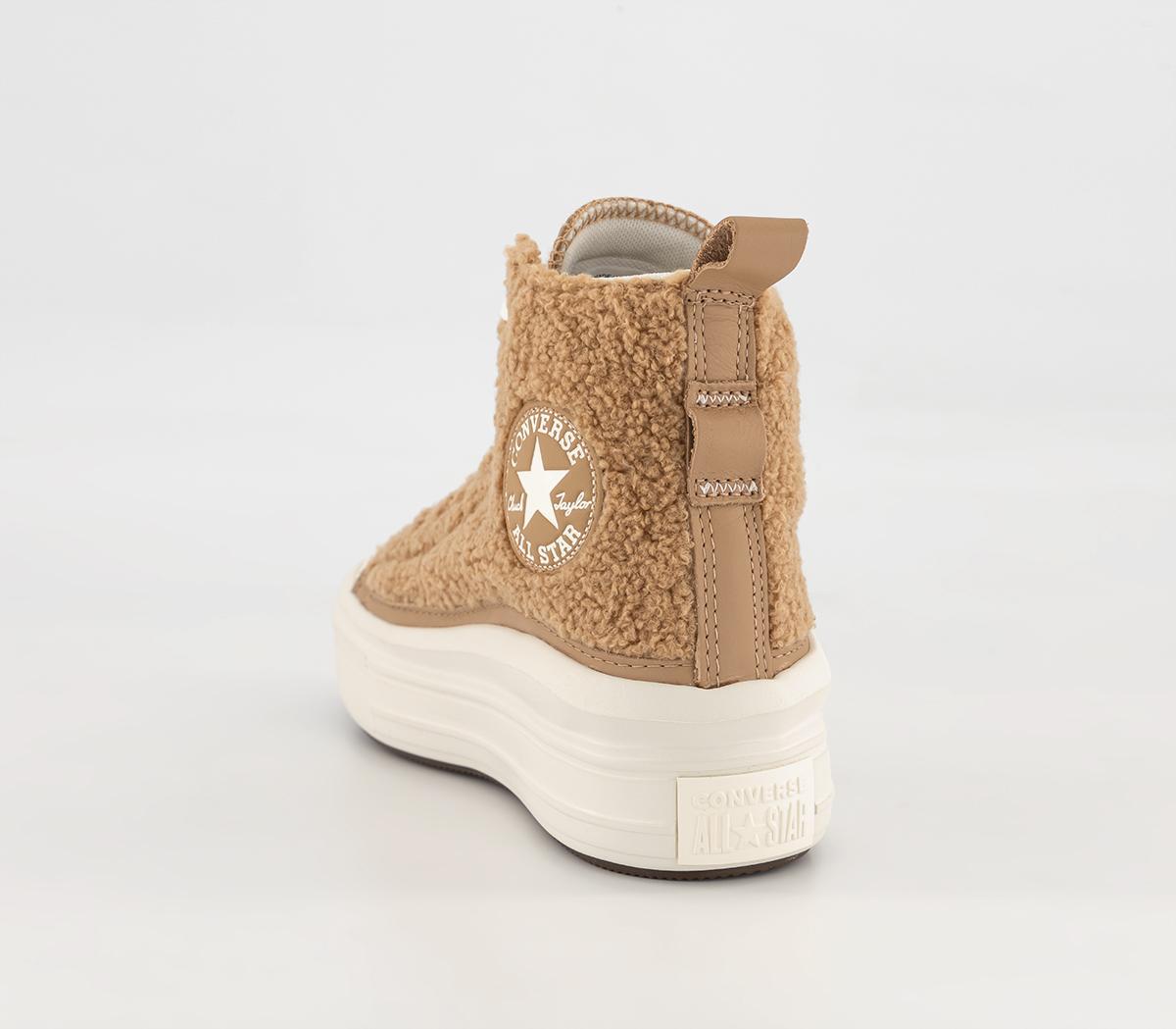 Converse All Star Move Platform Trainers Champagne Tan Egret Egret ...