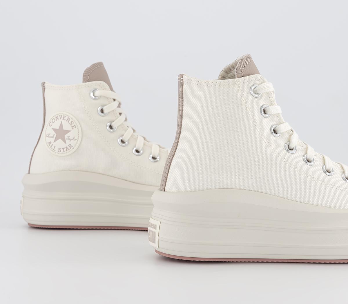 Converse All Star Move Platform Trainers Egret Stone Mauve Rust Pink ...
