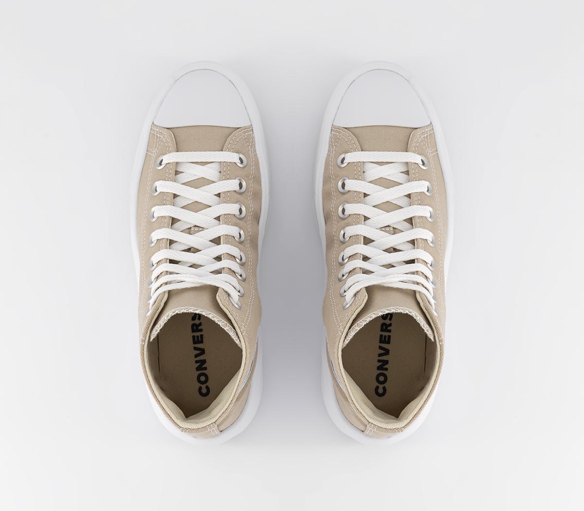 Converse All Star Move Platform Trainers Beach Stone White Beach Stone ...