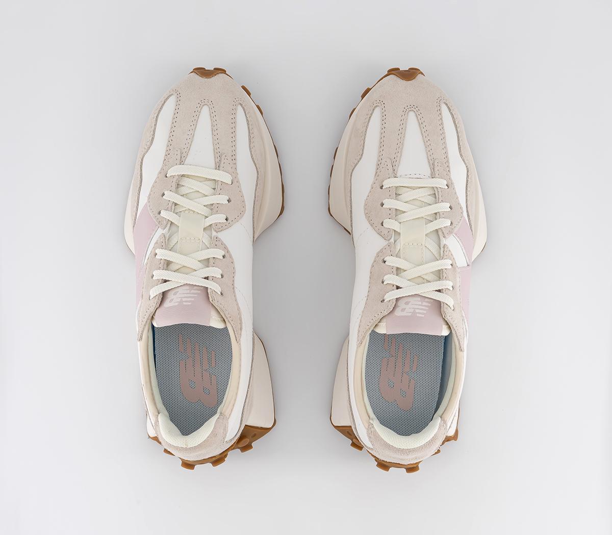 New Balance 327 Trainers White Stone Pink Cream - Women's Trainers