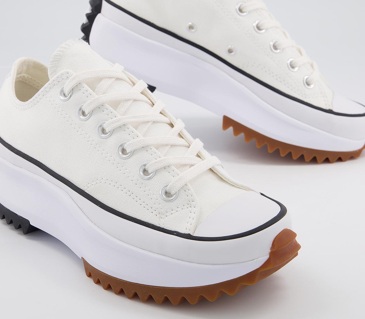 Converse Run Star Hike Ox Trainers White Black Gum - Unisex Sports
