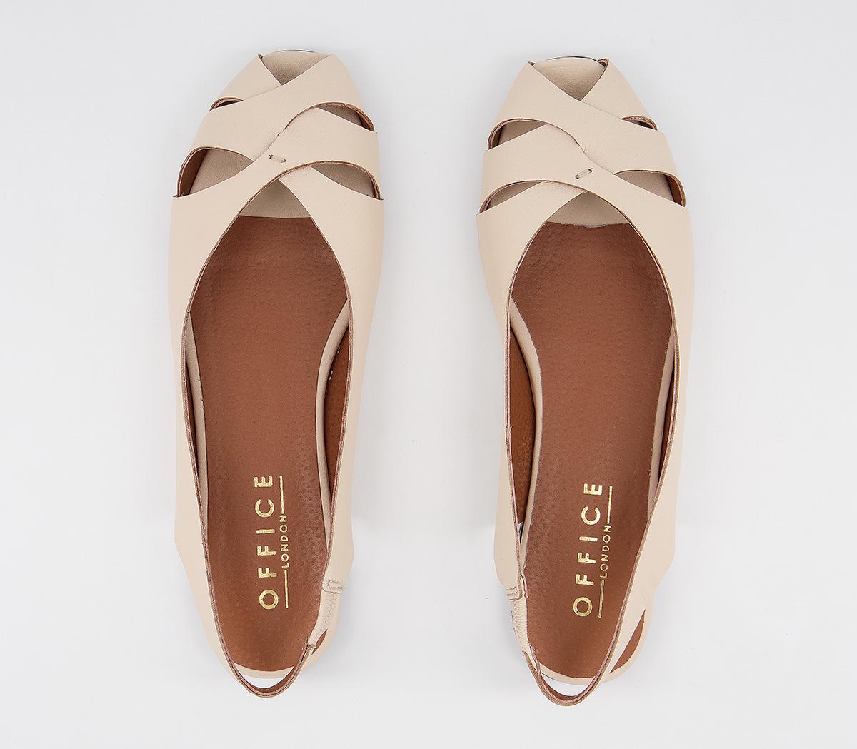 OFFICE Founder Flats Off White Leather - Flat Shoes for Women