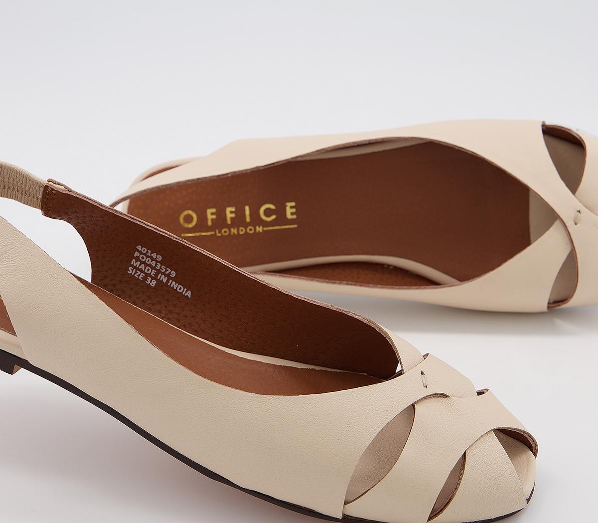OFFICE Founder Flats Off White Leather - Flat Shoes for Women