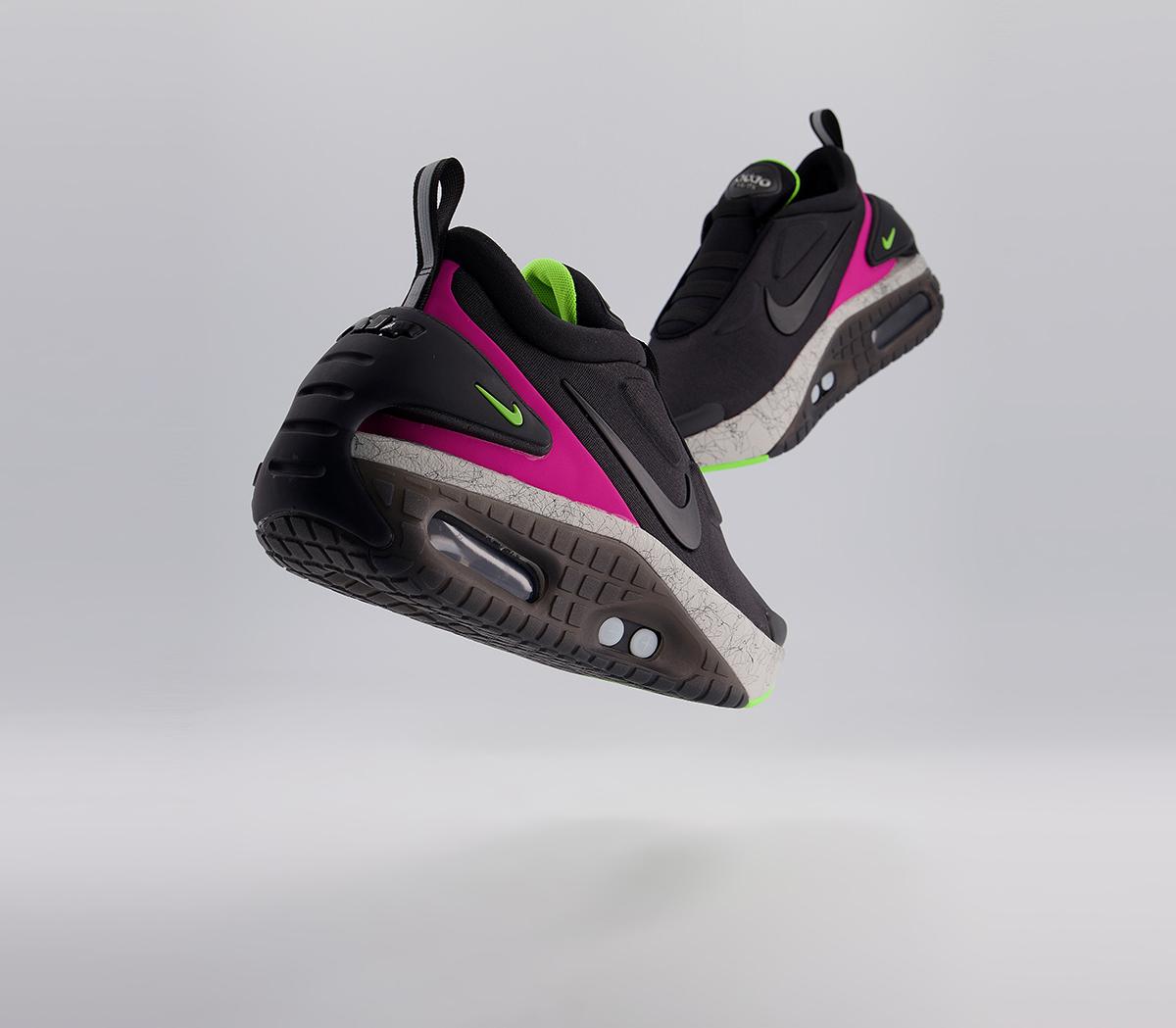 Nike Adapt Auto Max Trainers Black Fire Berry Electric Green - Unisex ...