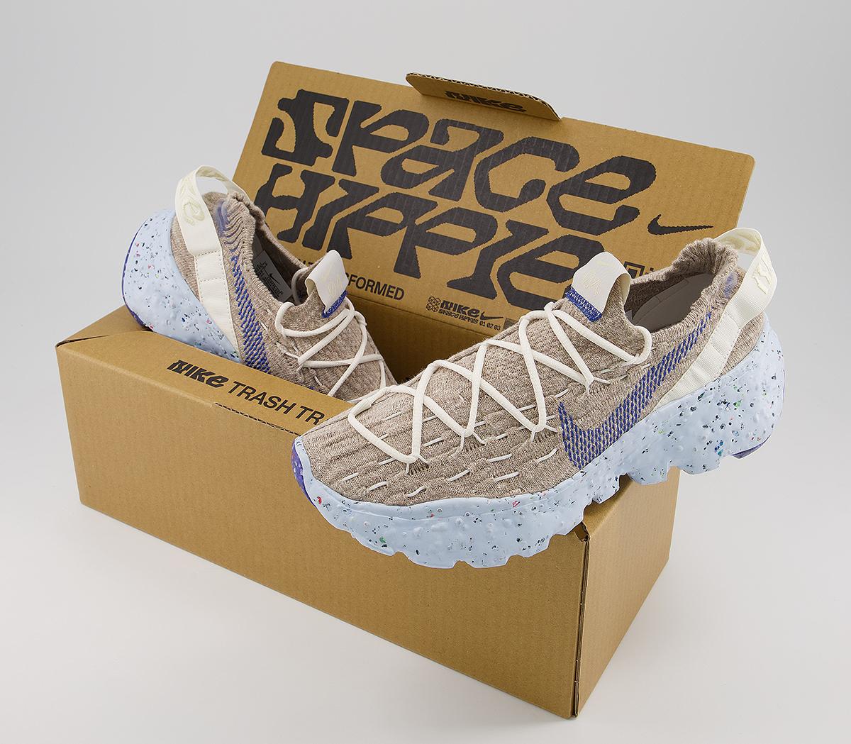 Nike Space Hippie 4 Trainers Sail Astronomy Blue Fossil Chambray Blue ...