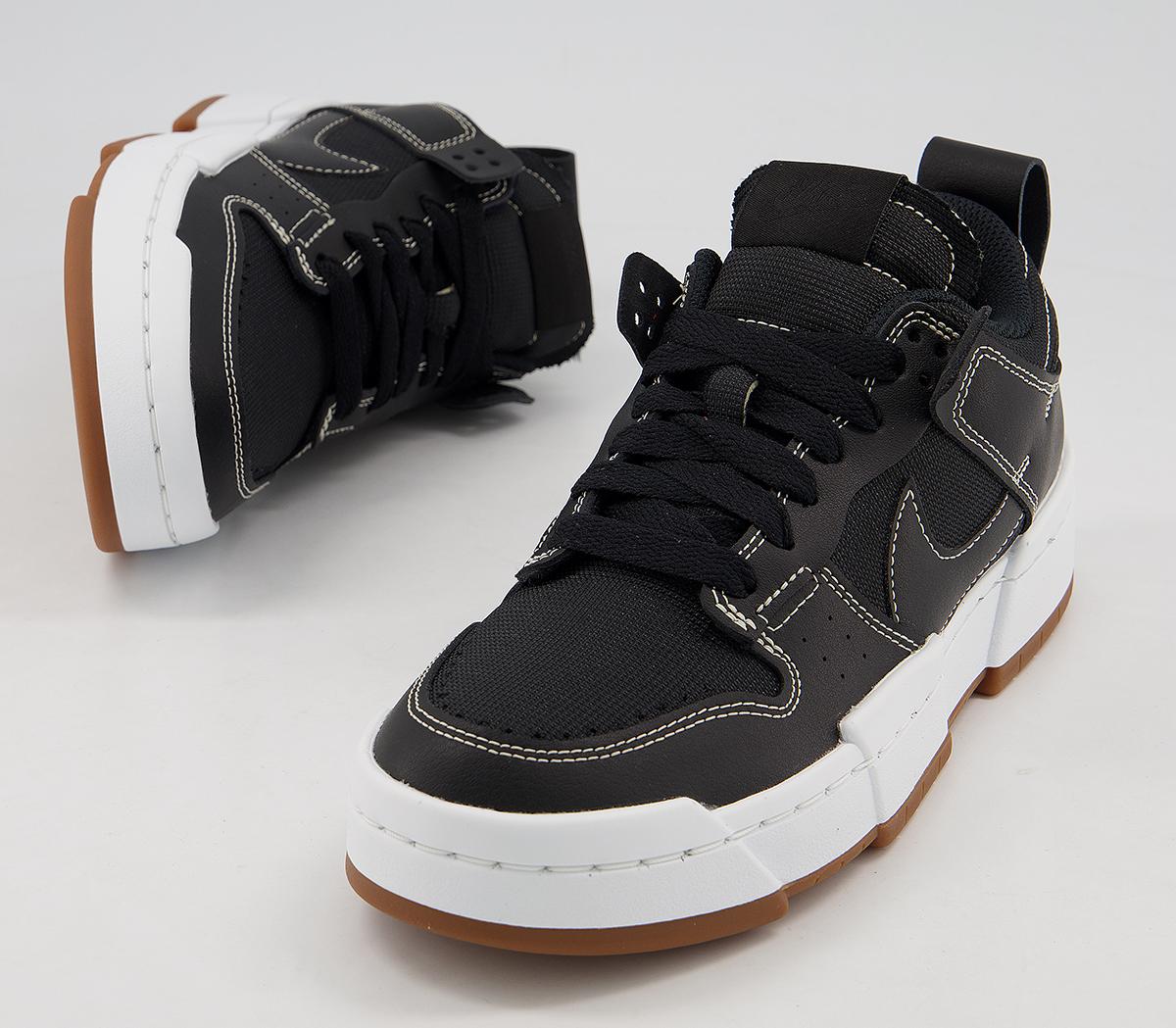 Nike Dunk Low Disrupt Trainers Black Black Fossil Gum Med Brown ...