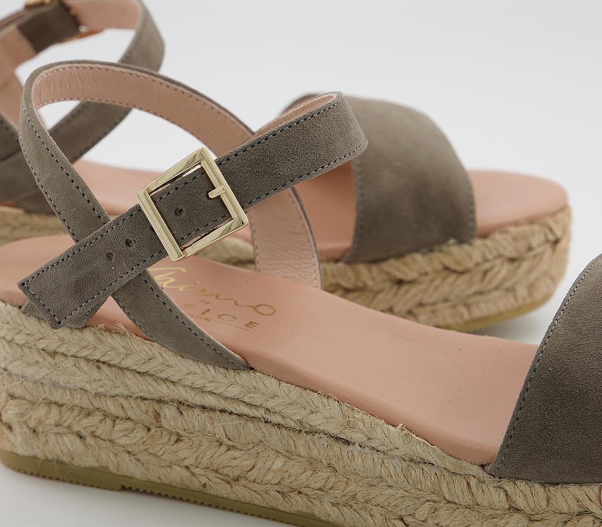 Gaimo for OFFICE Unai Sandal Grey Suede - Women’s Sandals