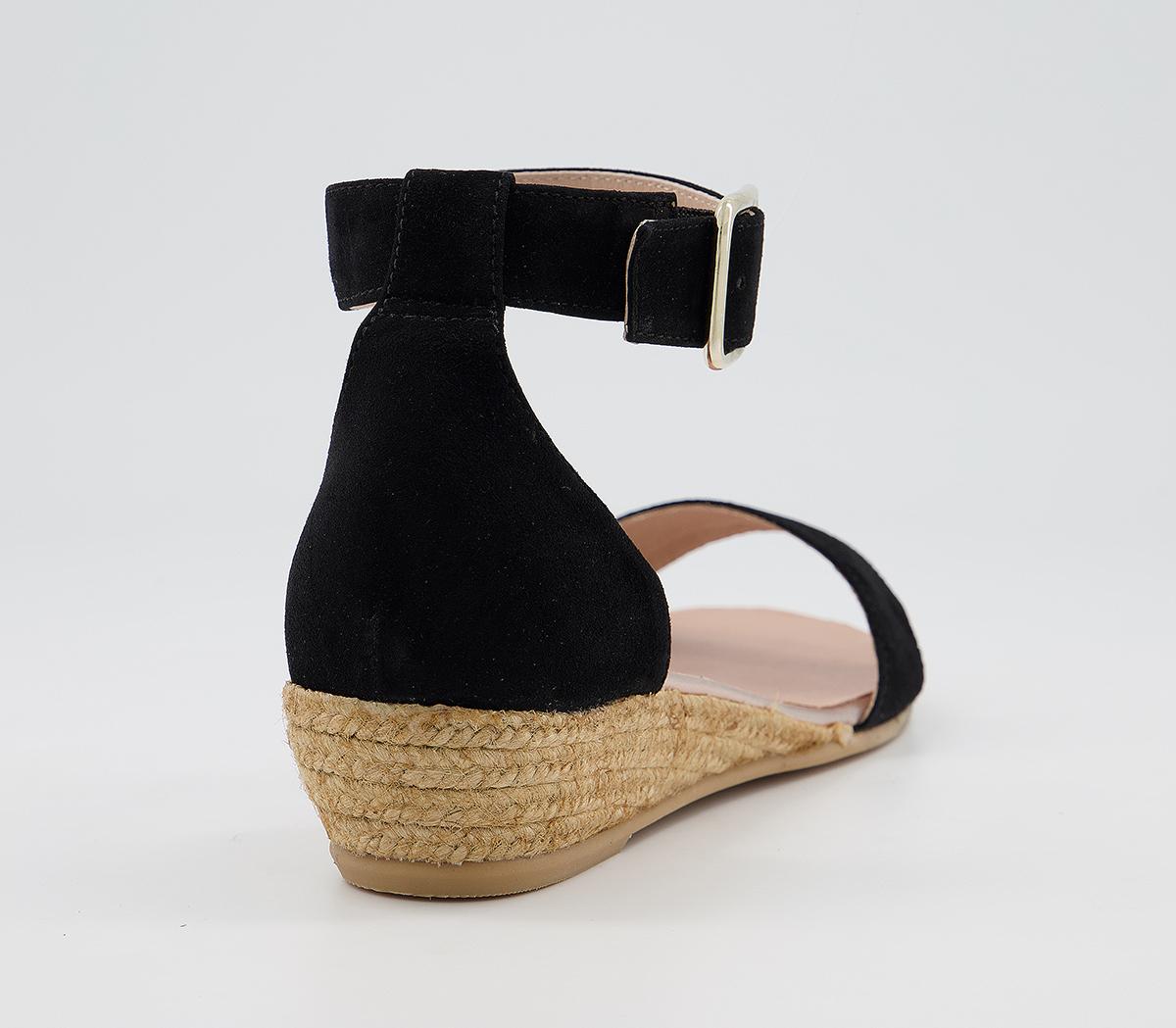 Gaimo for OFFICE Neli Wedge Low Sandals Black - Women’s Sandals