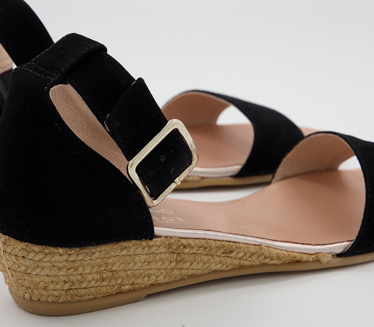 Gaimo for OFFICE Neli Wedge Low Sandals Black - Women’s Sandals
