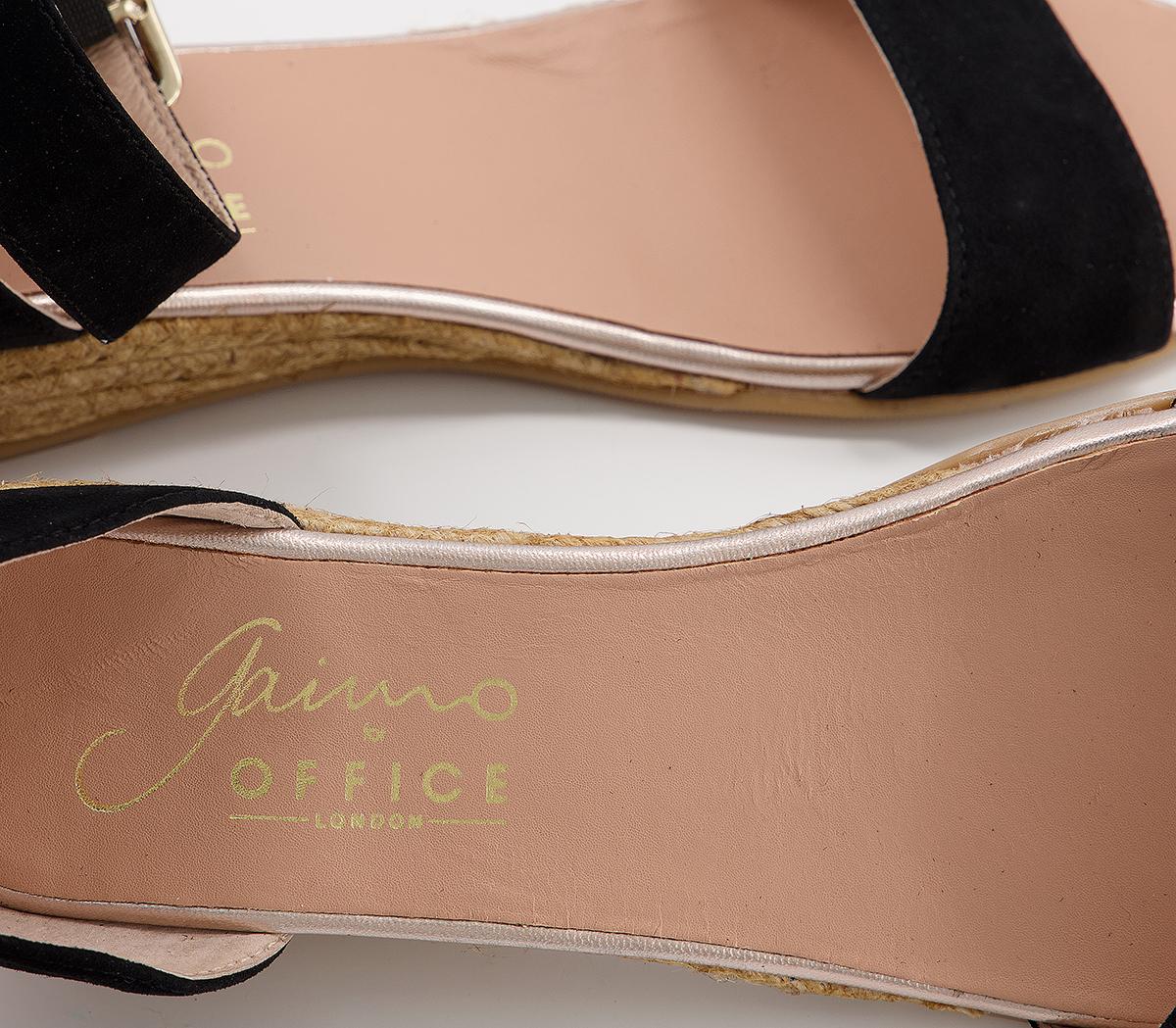 Gaimo for OFFICE Neli Wedge Low Sandals Black - Women’s Sandals