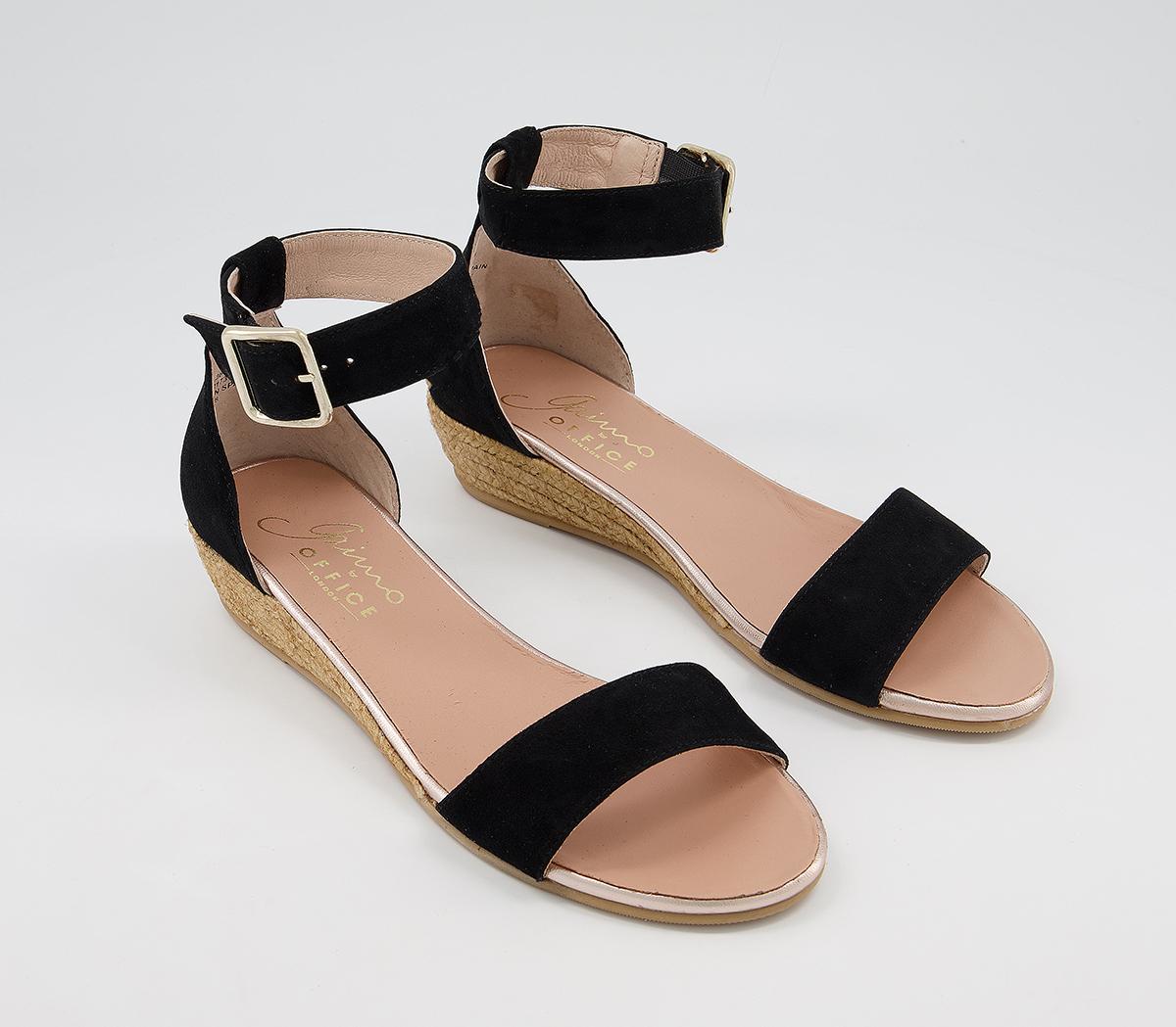 Gaimo for OFFICE Neli Wedge Lo Sandal Black - Women’s Sandals