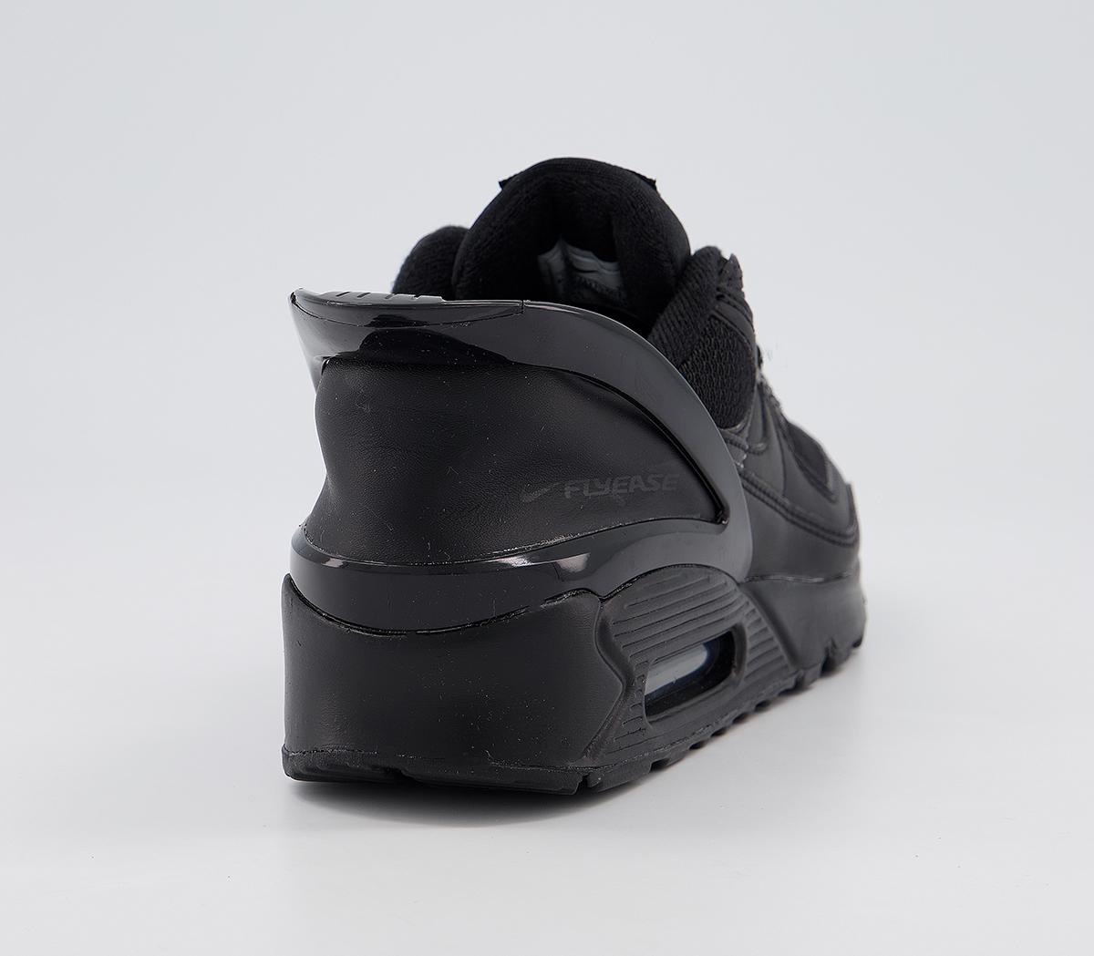Nike Air Max 90 Flyease Trainers Black - Unisex Sports