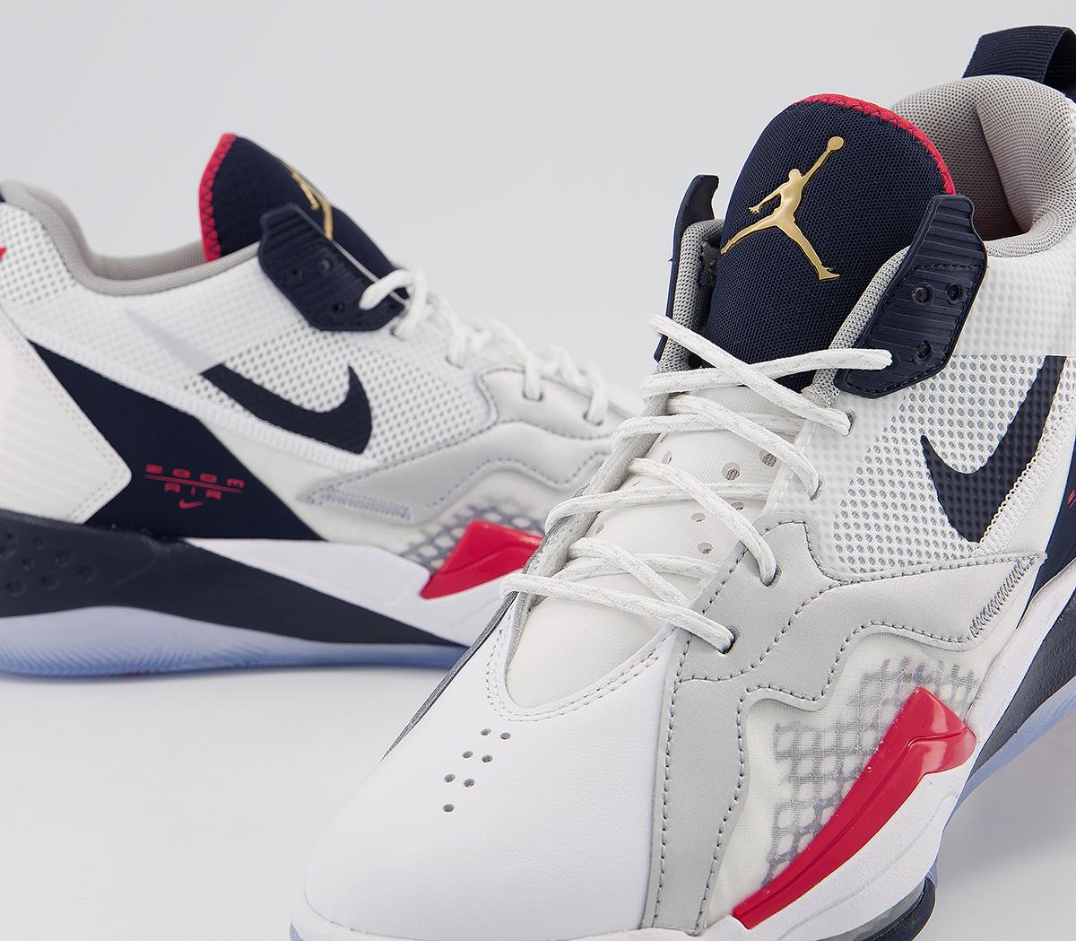 Jordan Jordan Zoom '92 Trainers White Obsidian True Red Metallic Silver ...