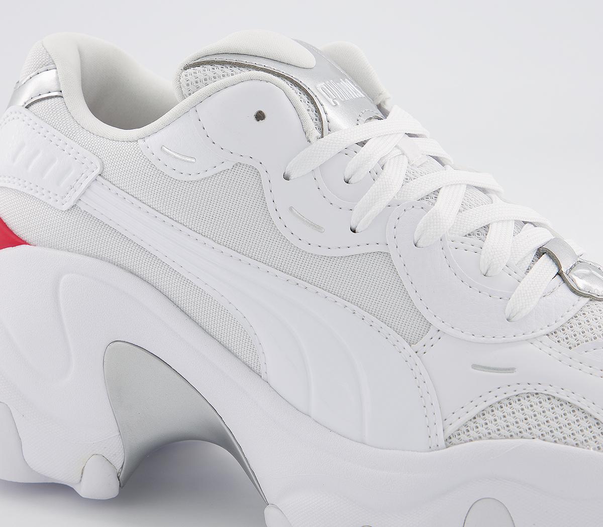 PUMA Pulsar Wedge Trainers Puma White Puma Silver - Women's Trainers