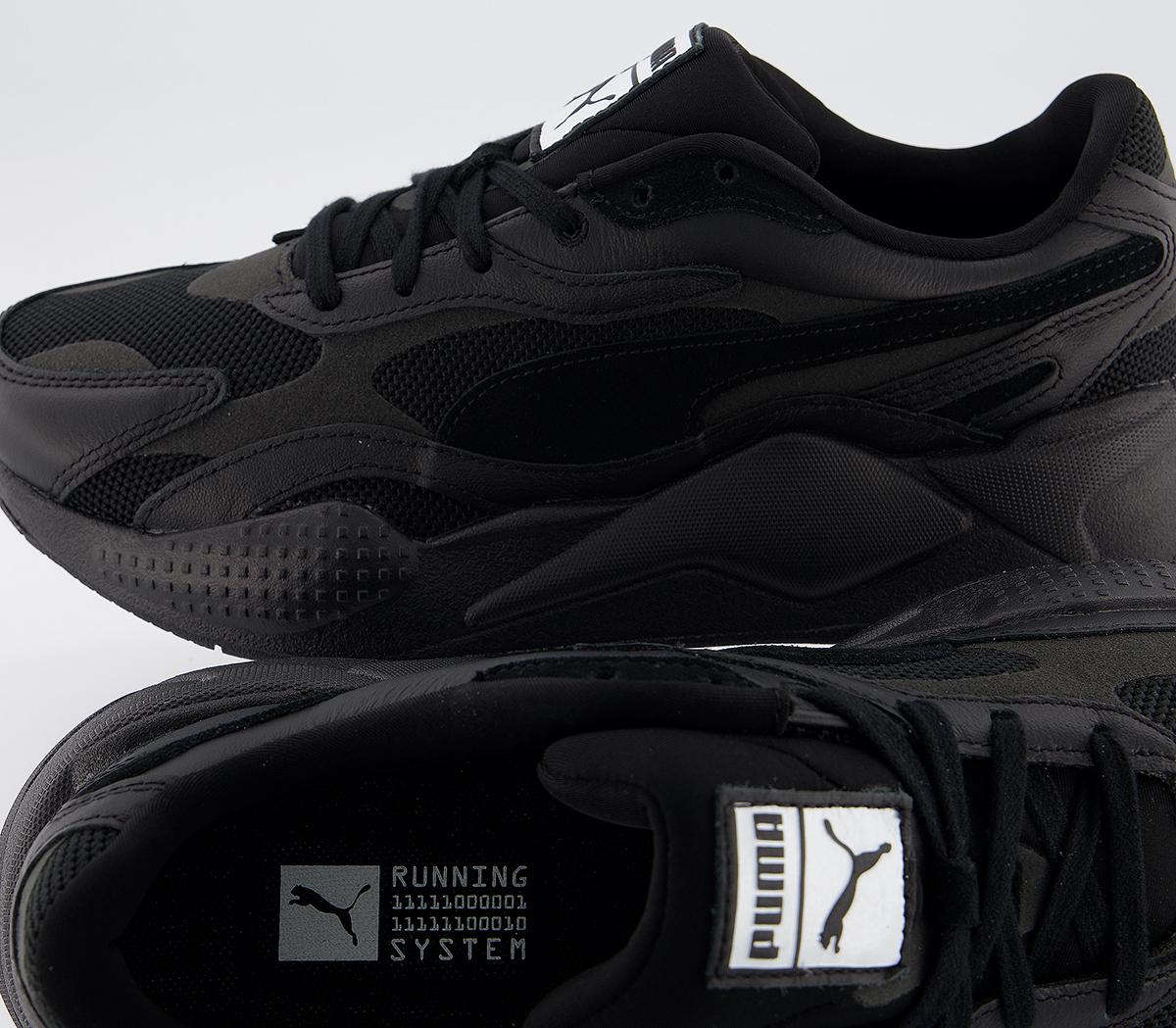 PUMA Rs-x3 Luxe Trainers Black Puma Black Puma White - Unisex Sports
