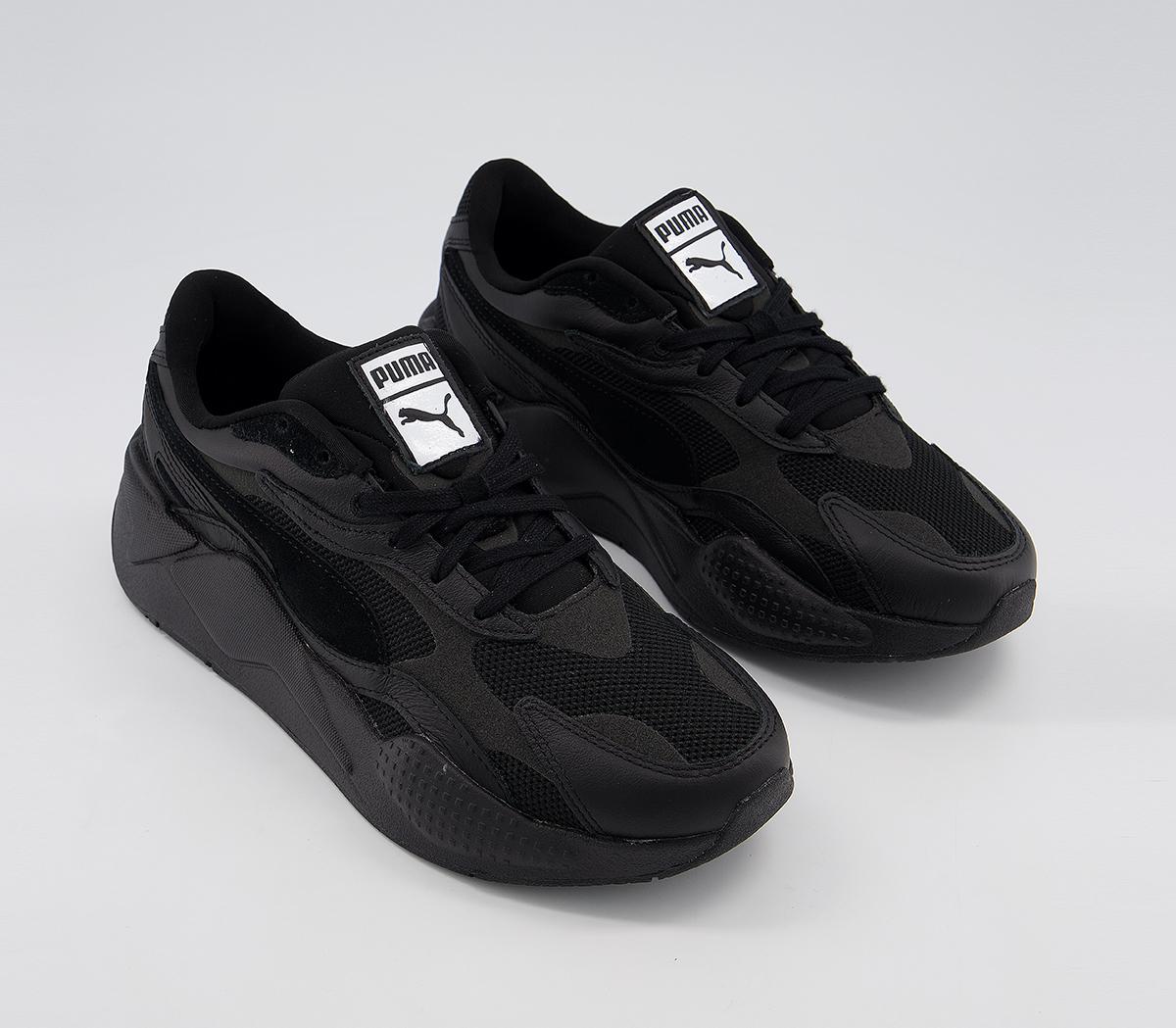PUMA Rs-x3 Luxe Trainers Black Puma Black Puma White - Unisex Sports