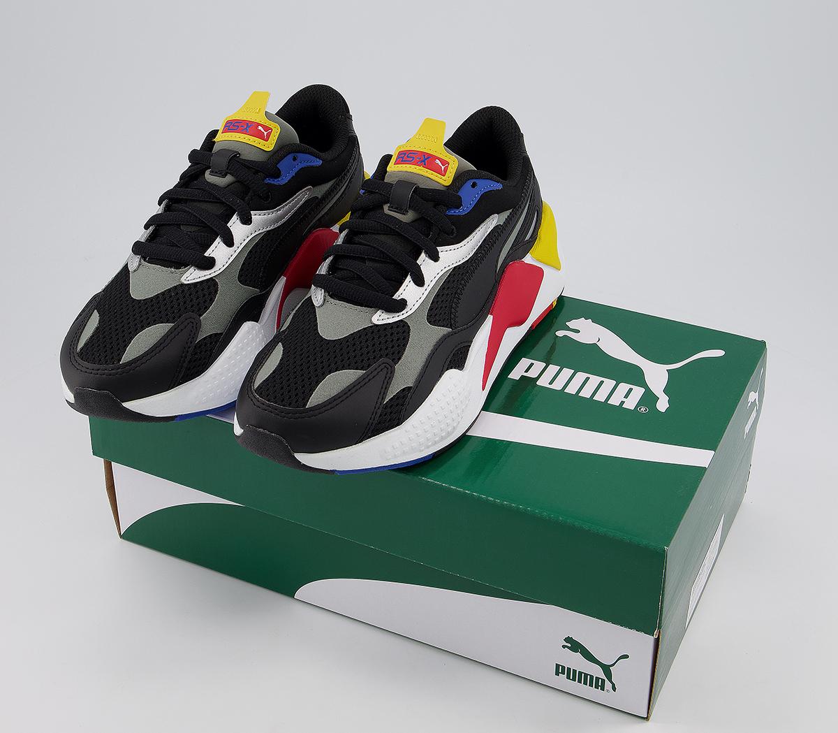 PUMA Rs-x3 Millenium Trainers Black High Risk Red Lapis Blue - Unisex ...