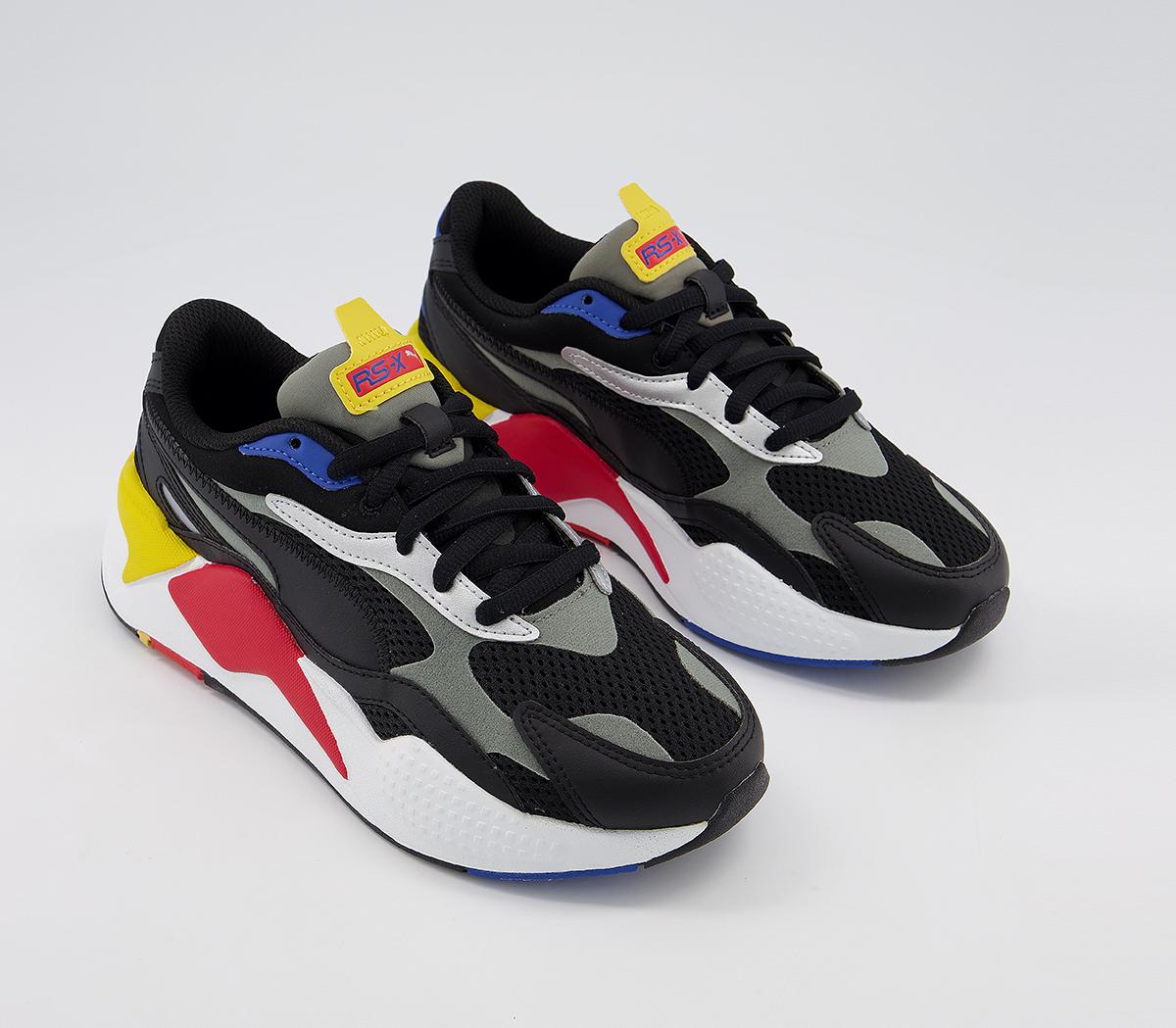 PUMA Rs-x3 Millenium Trainers Black High Risk Red Lapis Blue - Unisex ...