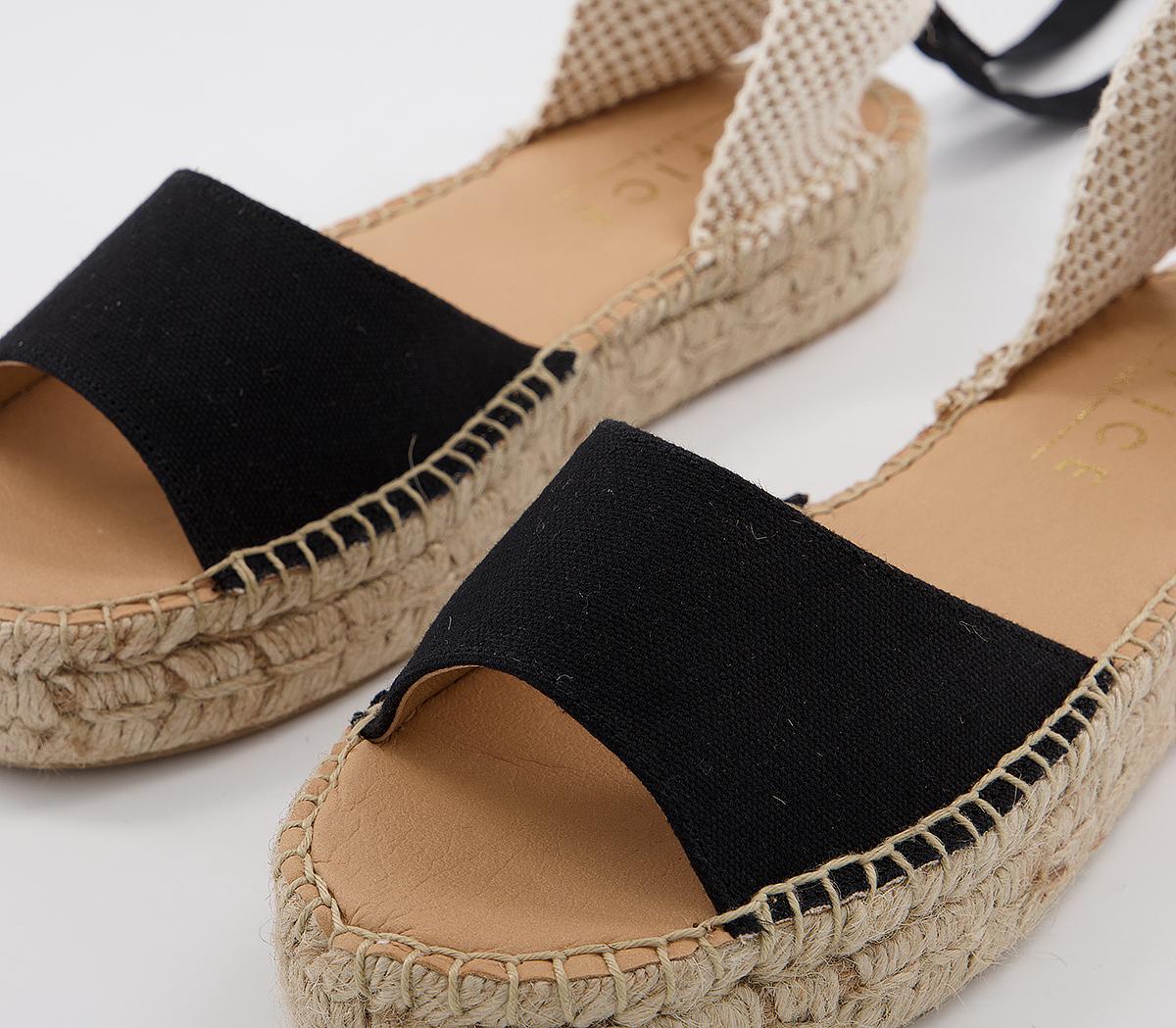 OFFICE Syrup Canvas Espadrilles Black Canvas - Women’s Sandals