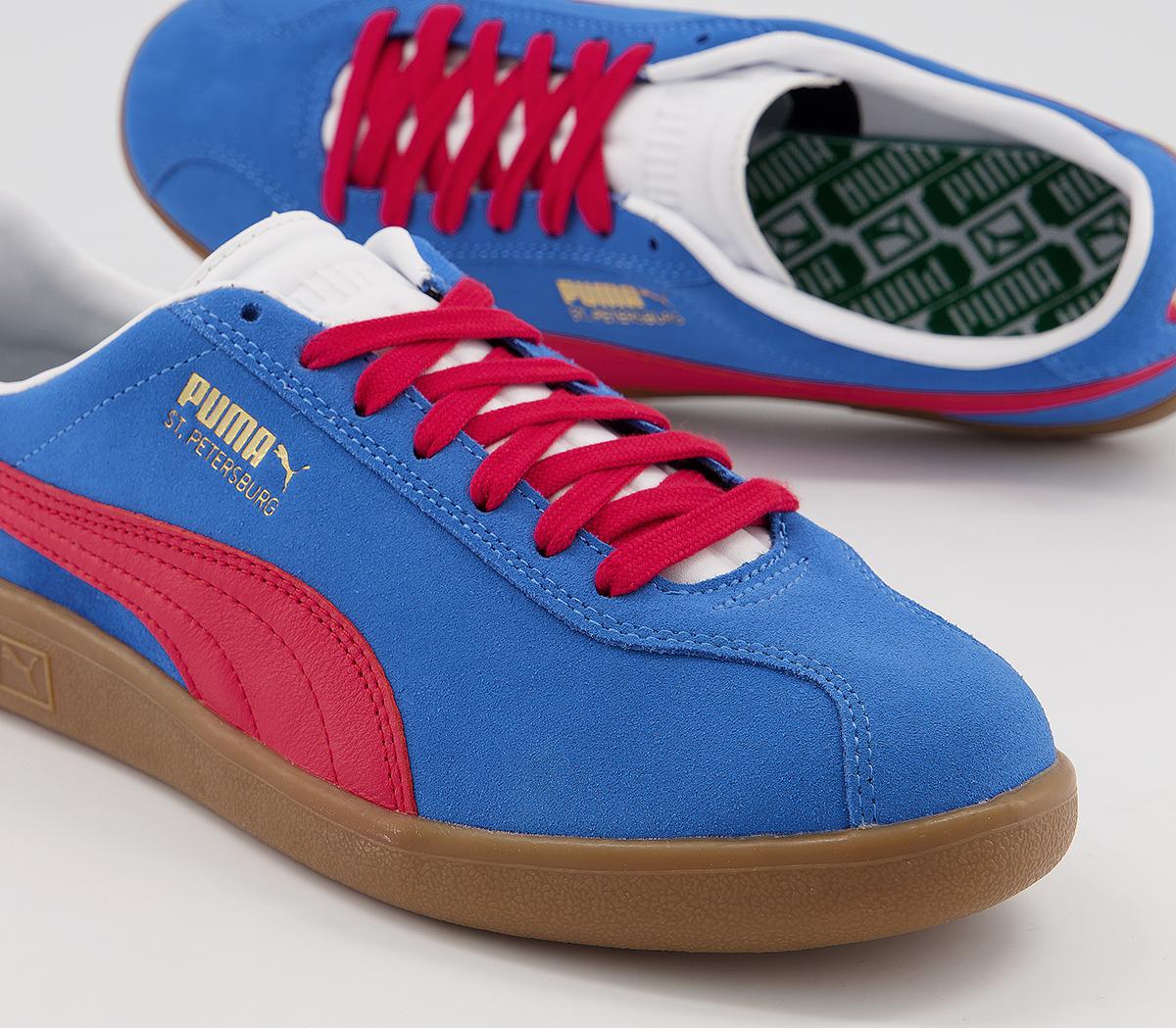 PUMA Bluebird Trainers St Pertersburg Ethereal Blue Tango Red - Unisex ...