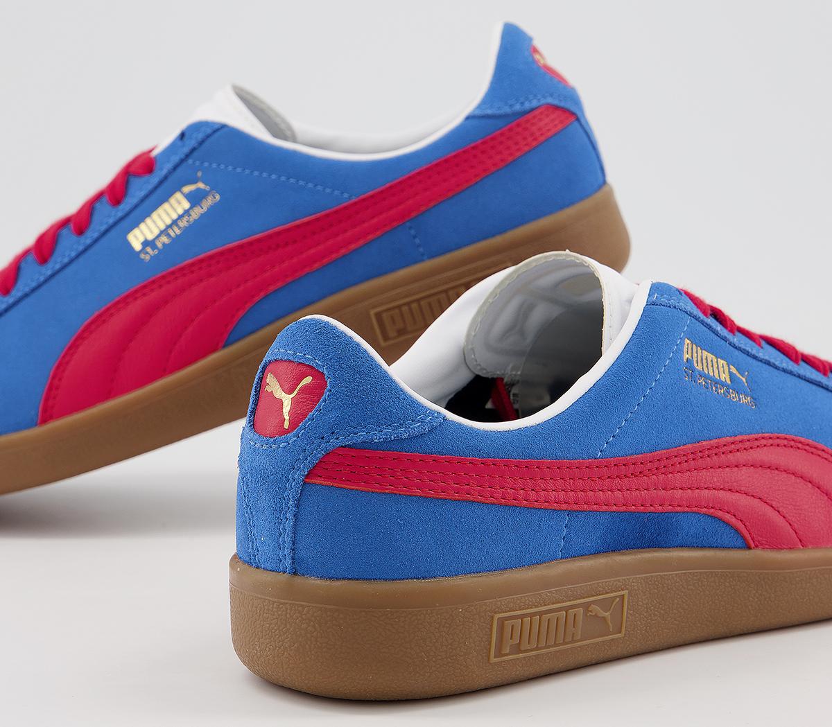 PUMA Bluebird Trainers St Pertersburg Ethereal Blue Tango Red - Unisex ...