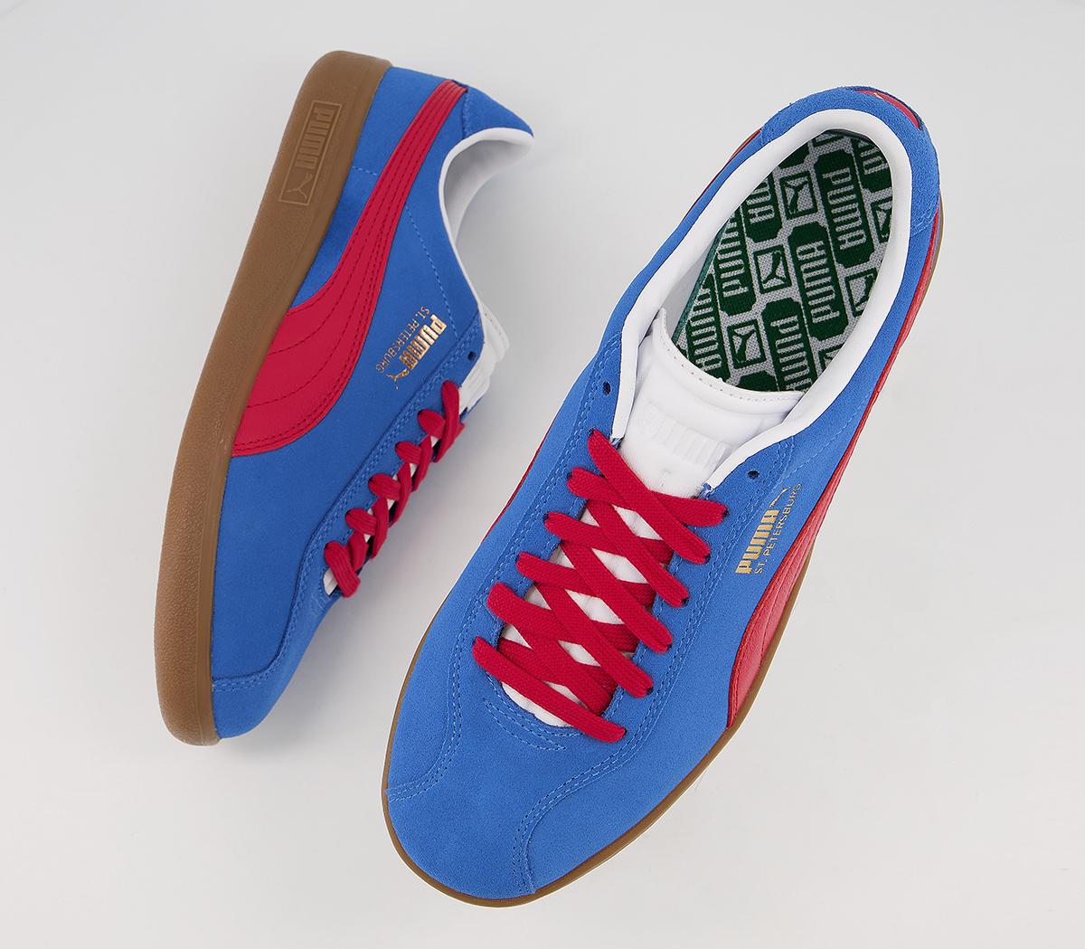 PUMA Bluebird Trainers St Pertersburg Ethereal Blue Tango Red - Unisex ...