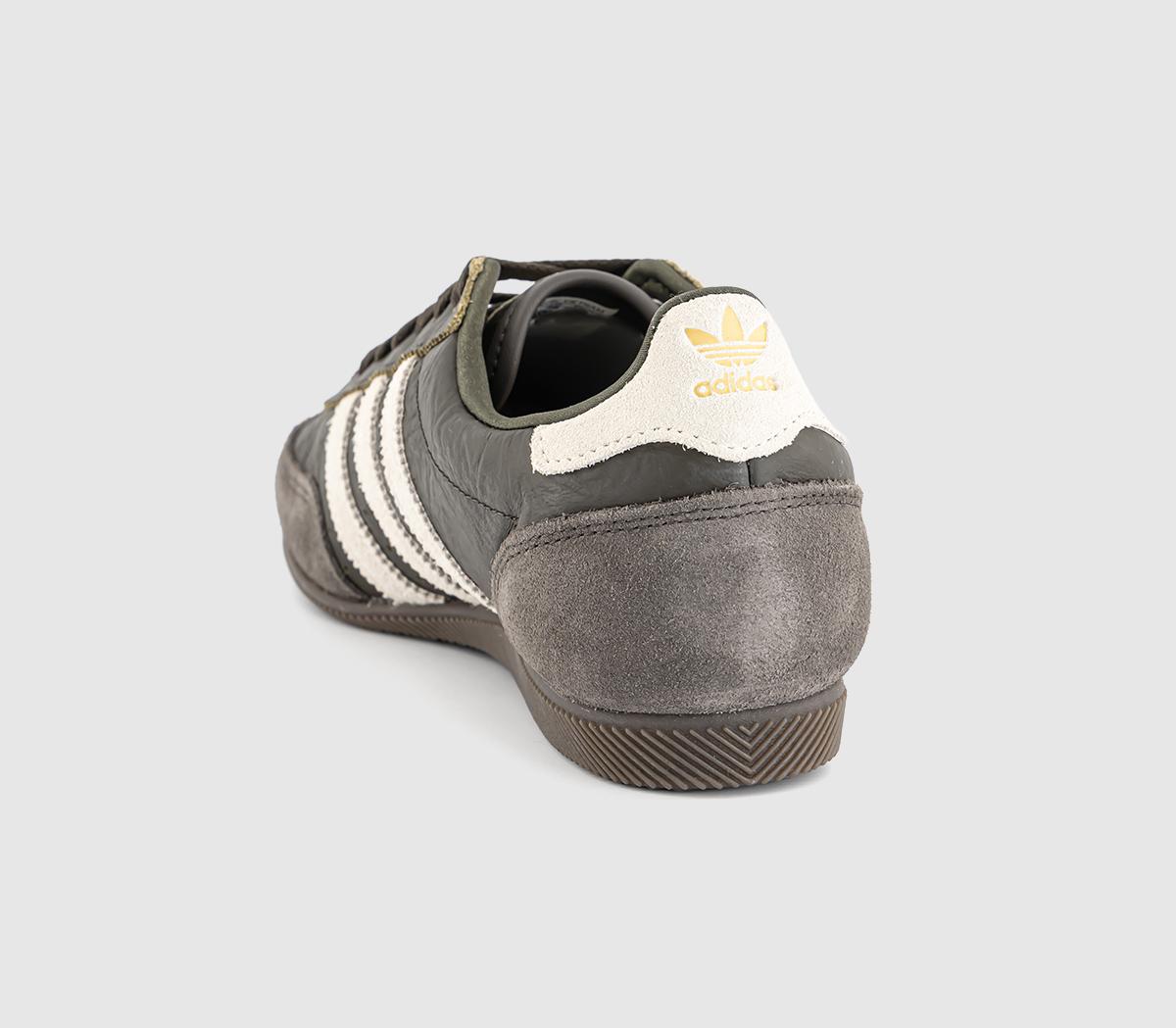 Adidas Japan Trainers Shadow Olive Cream White Gold Metallic - Men's ...