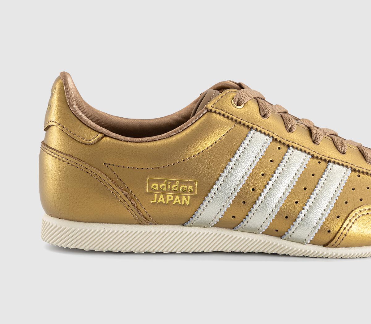 adidas Japan Trainers Metallic Gold Metallic Silver Cream White - Women ...