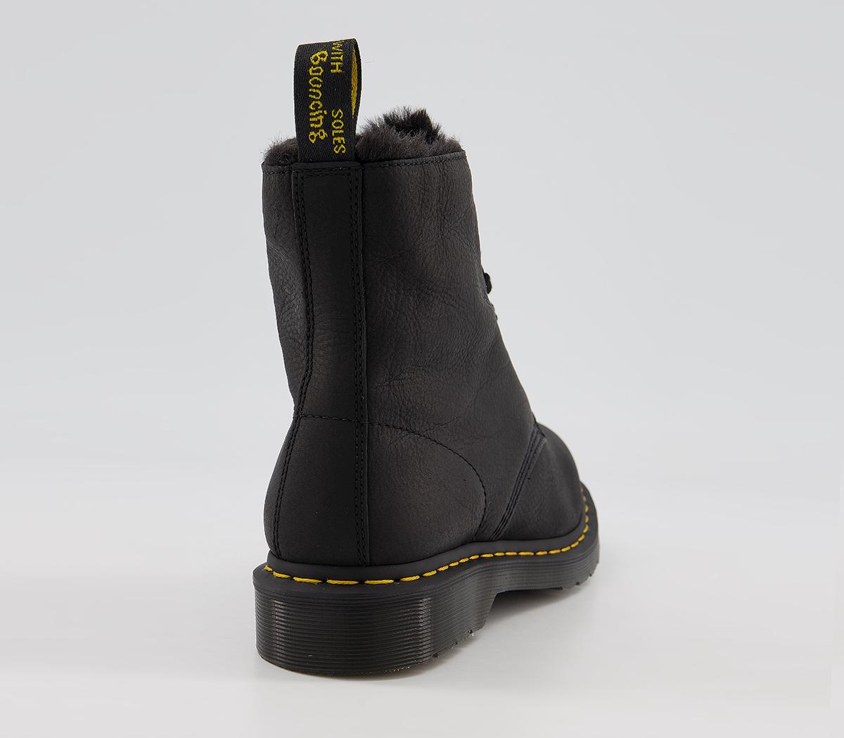 Dr. Martens 1460 Pascal Fur Lined Boots Black - Men’s Boots