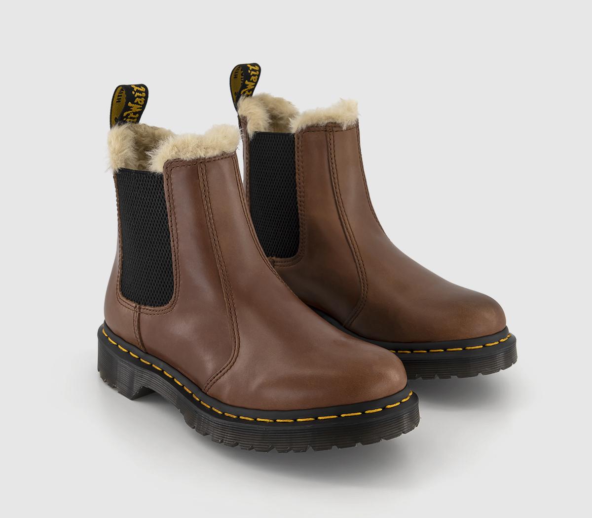 Dr. Martens 2976 Leonore Boots Saddle Tan Farrier - Women's Ankle Boots