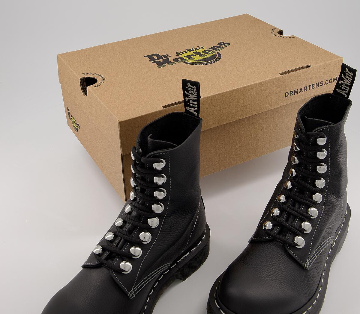 Dr. Martens 1460 Pascal Hardware Boots Black - Women's Ankle Boots