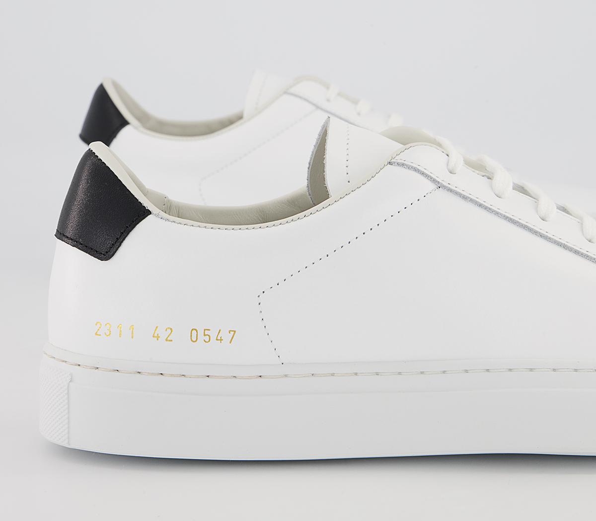 Common Projects Retro Low Trainers M White Black White - Men's Premium ...