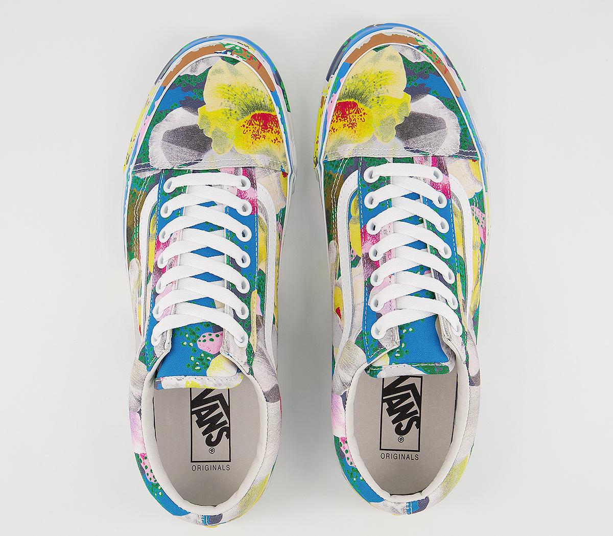 Vans x KENZO Og Old Skool Lx Kenzo Floral Yellow True White - Unisex Sports