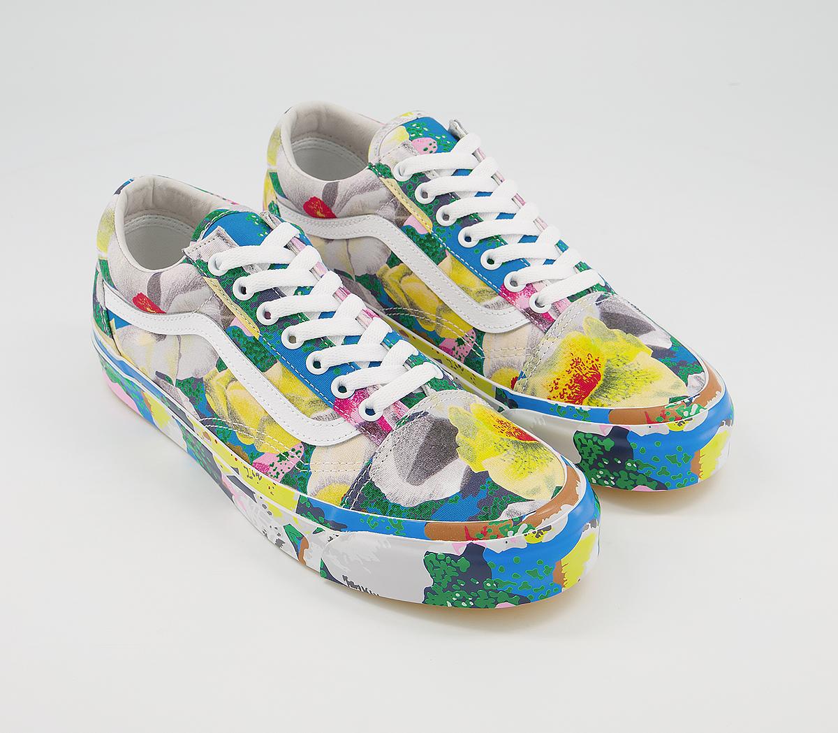 Vans x KENZO Og Old Skool Lx Kenzo Floral Yellow True White - Unisex Sports