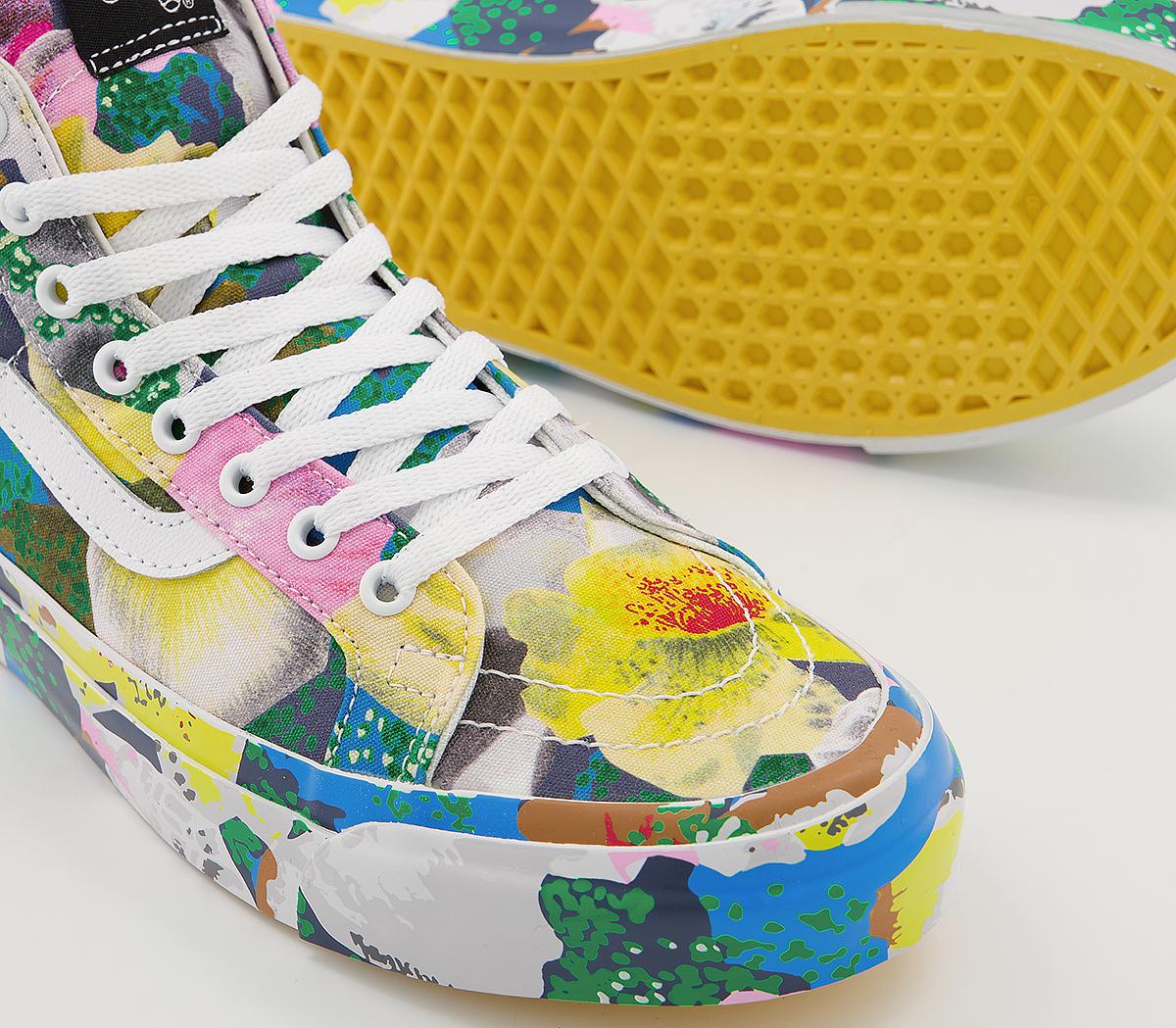 Vans x KENZO Og Sk8 Hi Lx Kenzo Floral Yellow True White - Unisex Sports