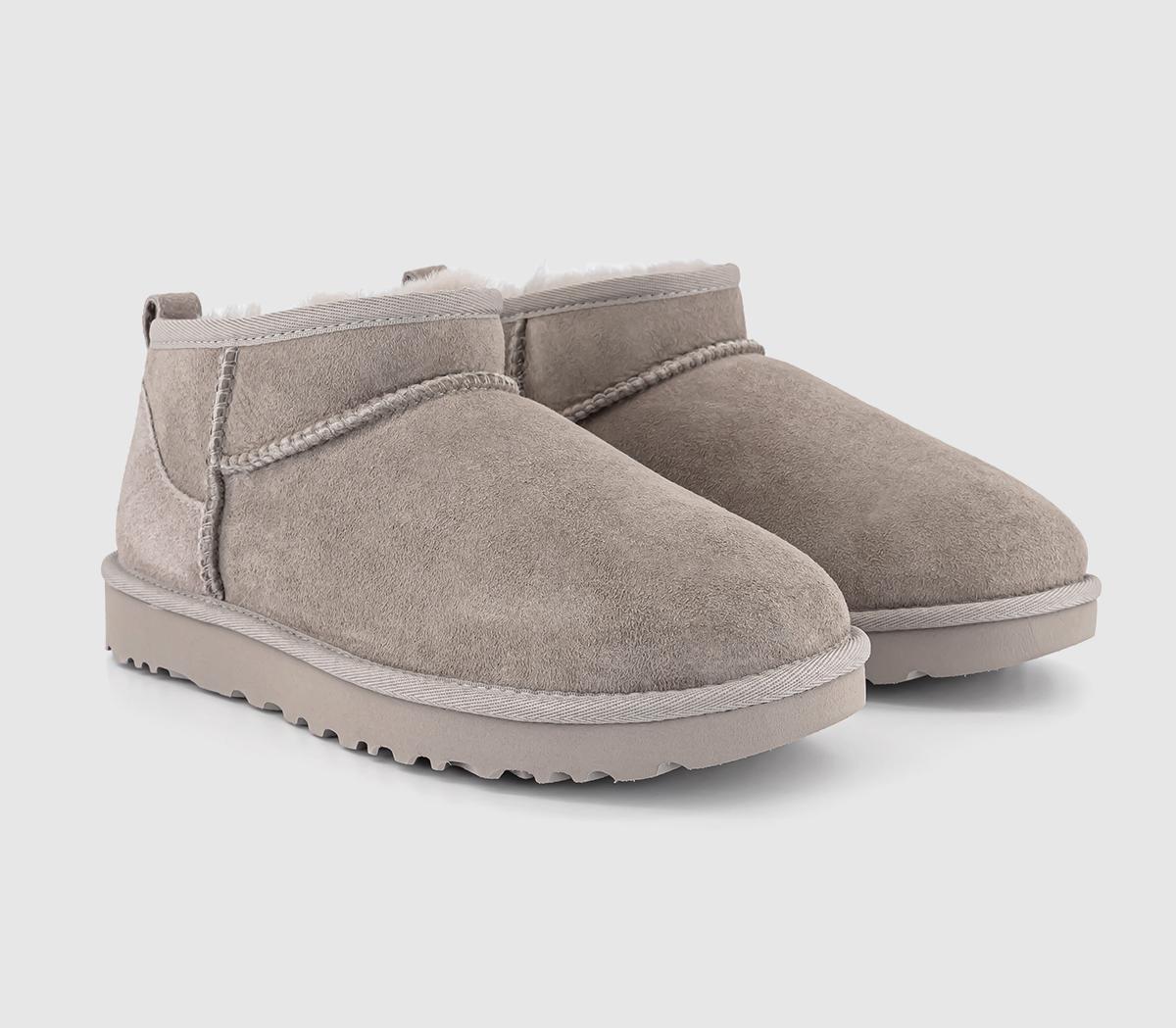 UGG Classic Ultra Mini Boots Oyster - Women's Ankle Boots