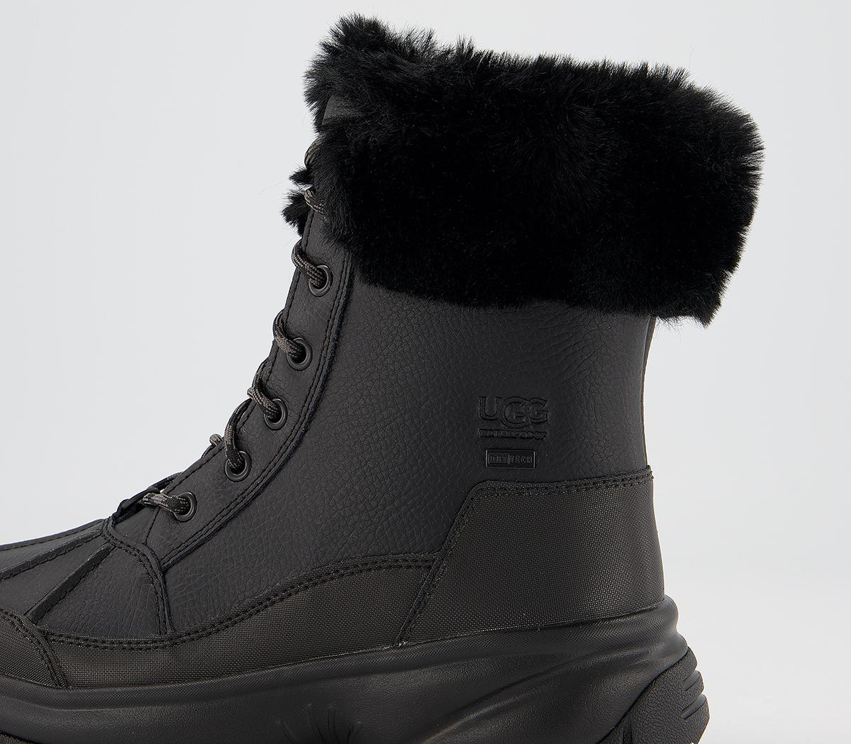 UGG Yose Fluff Boots Black - Women's Ankle Boots