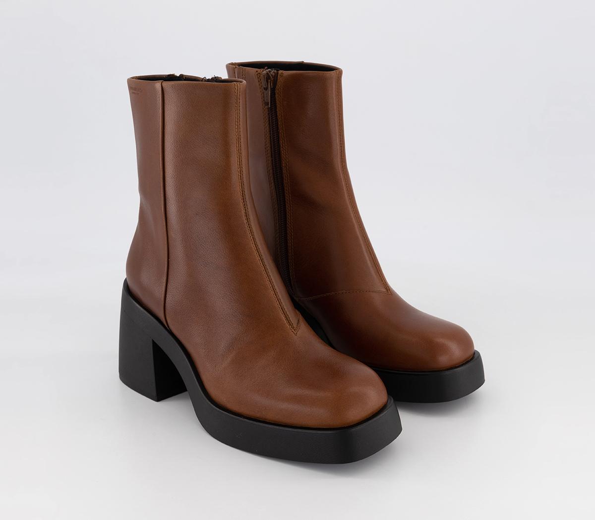 Vagabond Shoemakers Brooke Boots Cognac - Women's Ankle Boots