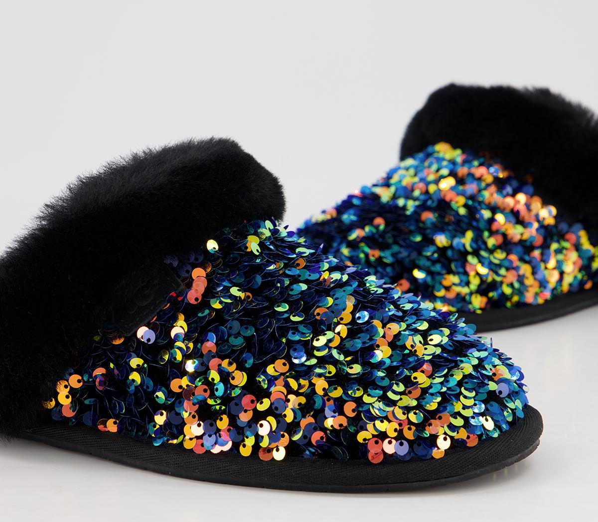 UGG Scuffette Ii Stellar Sequin Slippers Black - Flat Shoes for Women
