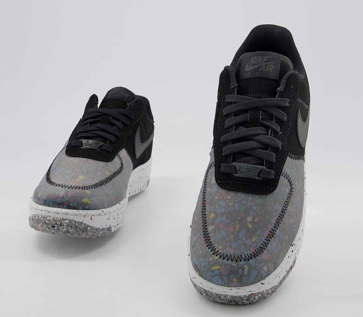 Nike Air Force 1 Crater Trainers Black Black Photon Dust Dark Smoke ...