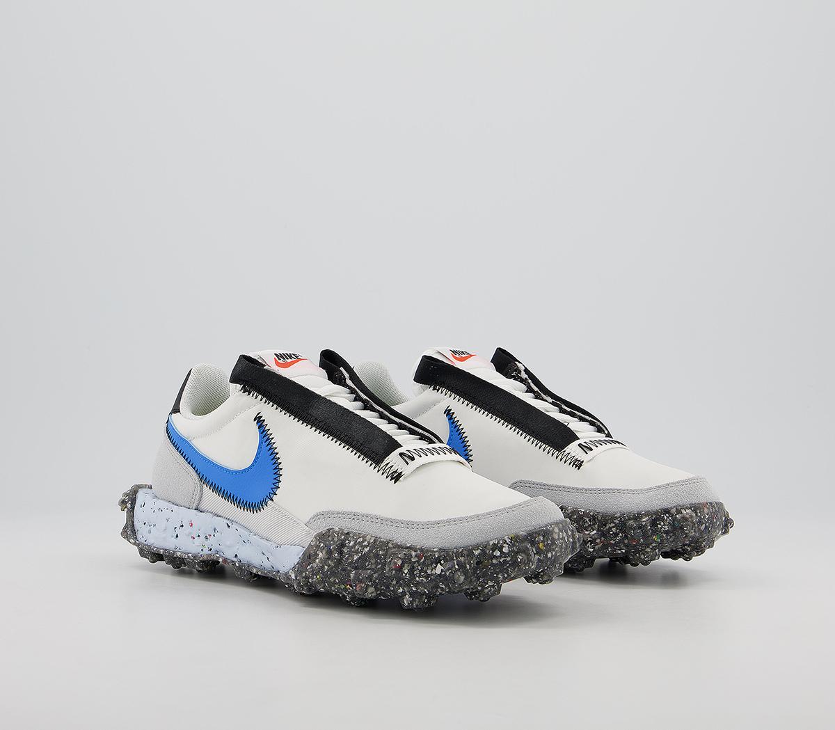 Nike Waffle Racer Crater Trainers Summit White Photo Blue Photon Dust ...