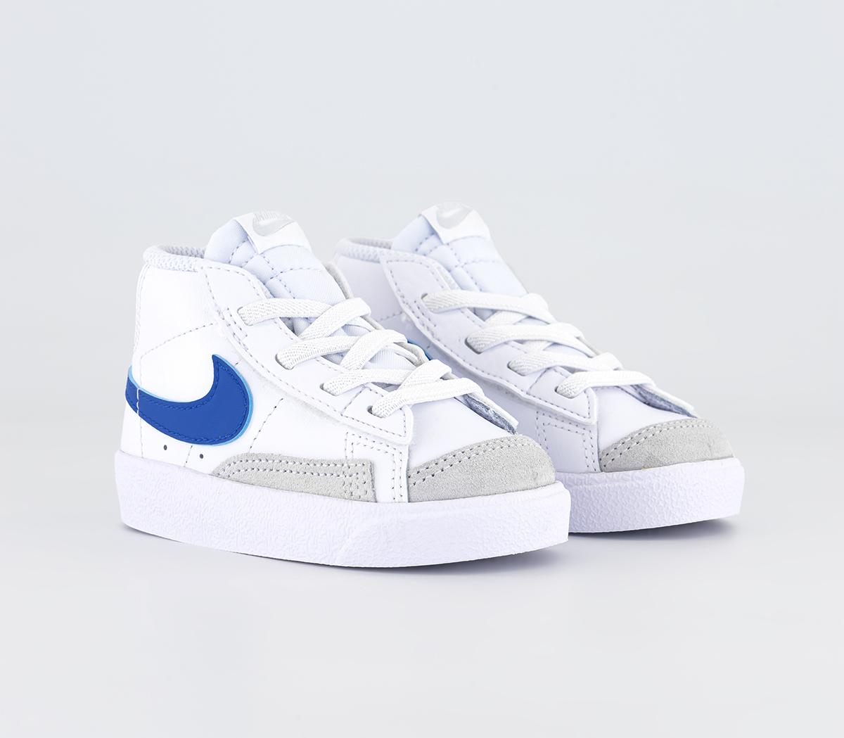 Nike Blazer Mid '77 Infant Trainers White Game Royal Pure Platinum - Unisex