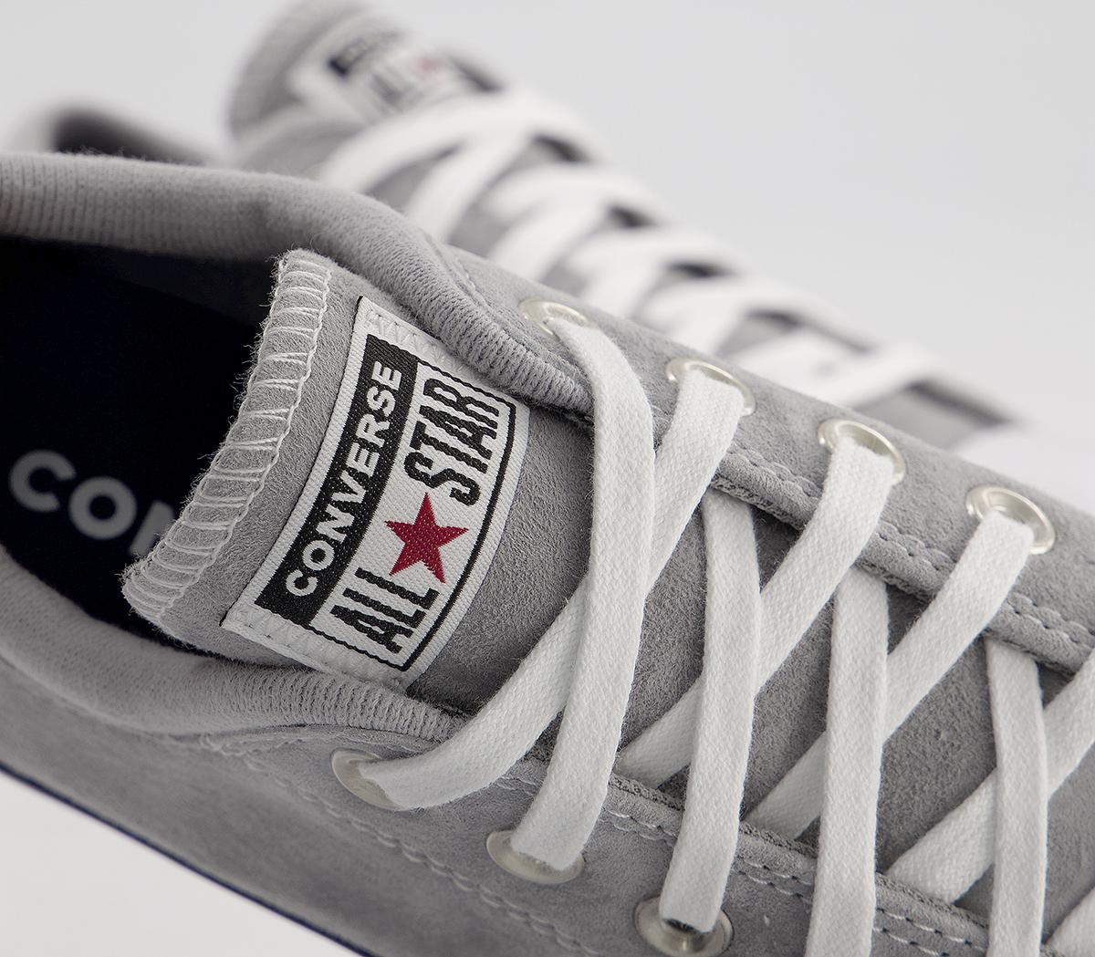 Converse All Star Ox Padded Collar Trainers Dolphin White Navy ...