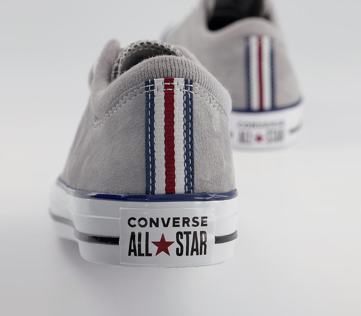 Converse All Star Ox Padded Collar Trainers Dolphin White Navy ...
