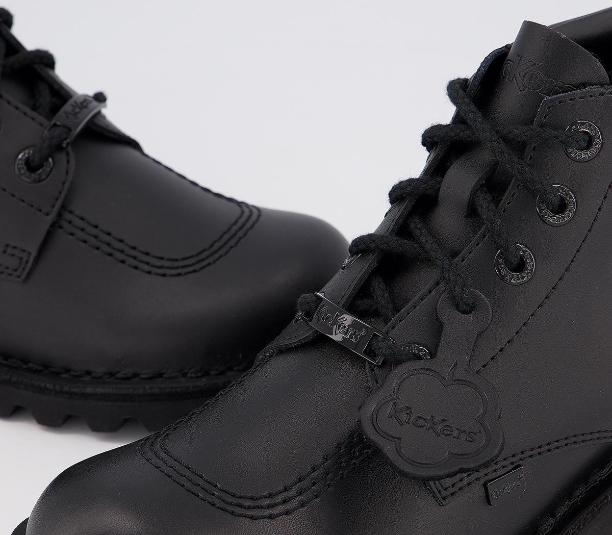 Kickers Kick Hi Luxx Black - School Shoes and Accessories