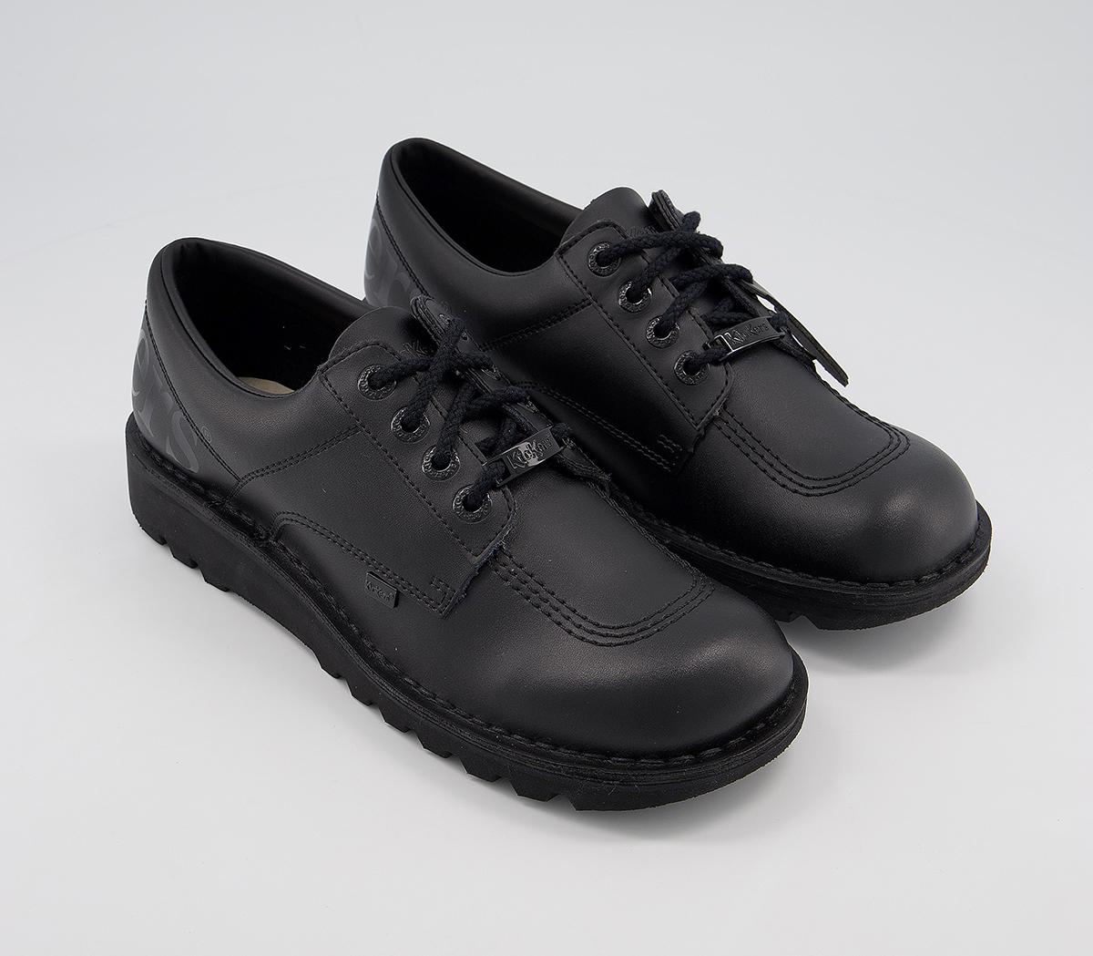 Kickers Kick Lo Luxx Black - School Shoes and Accessories