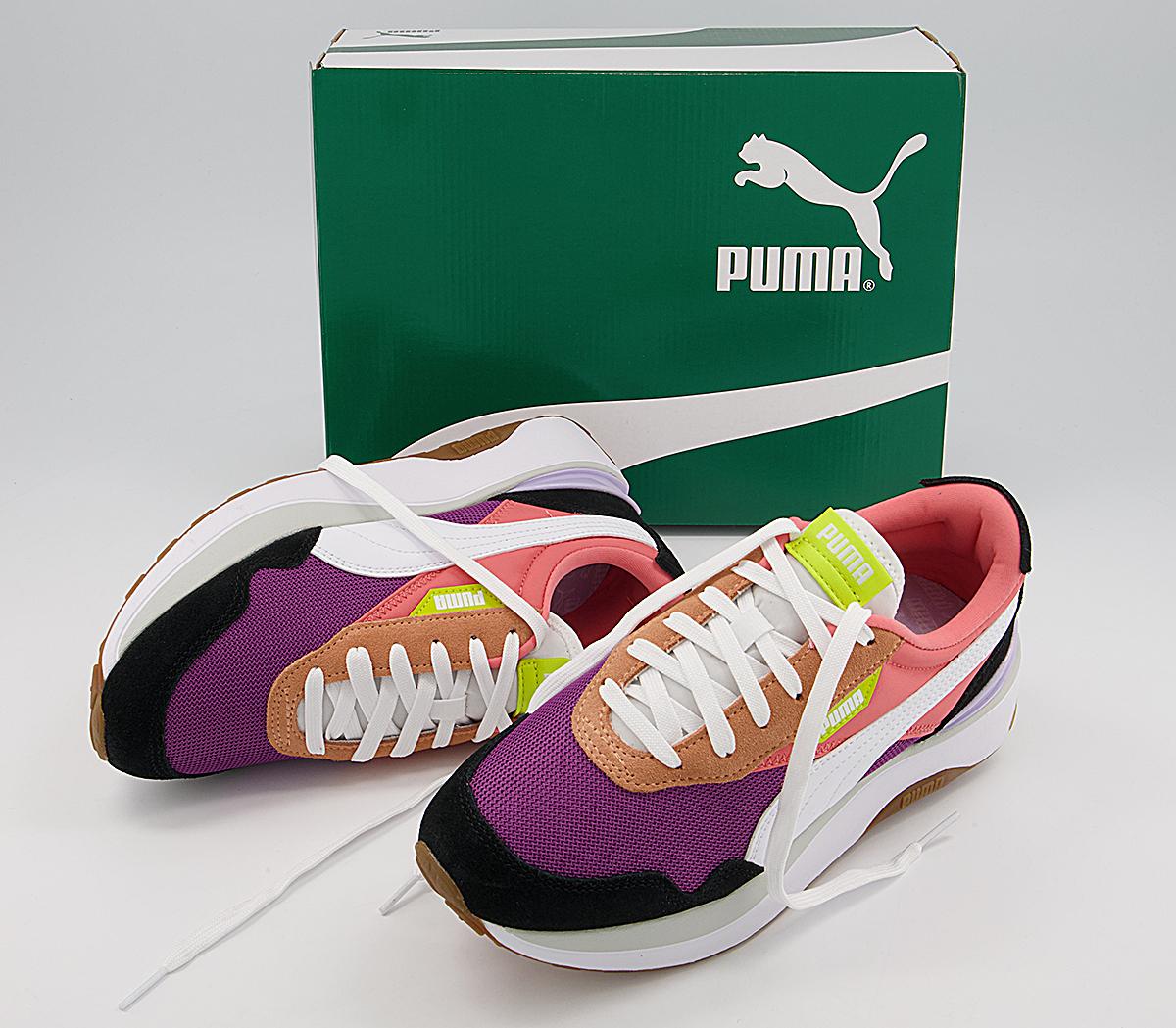 PUMA Cruise Rider Trainers Puma Black Puma White Energy Yellow - Women ...